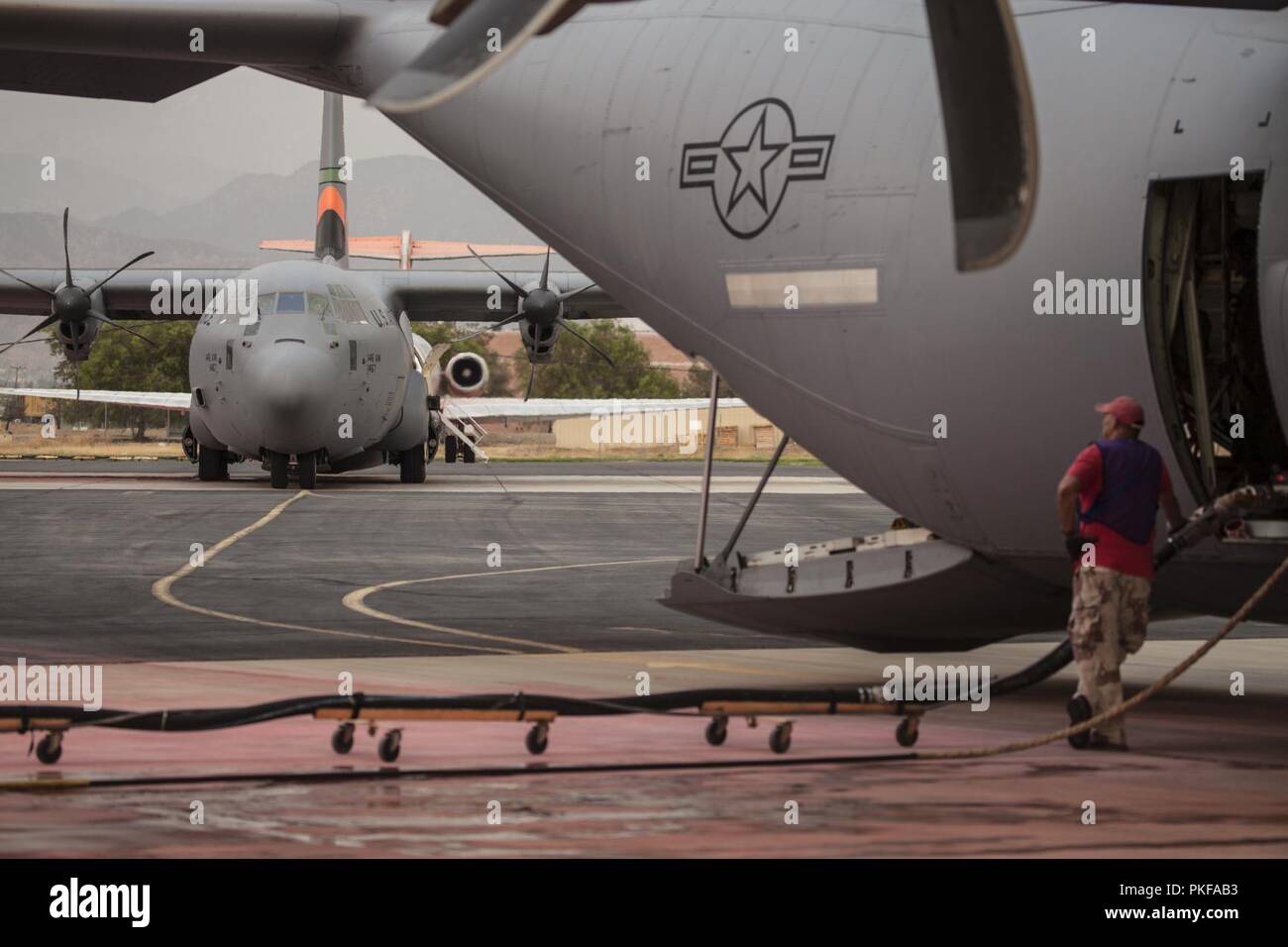 MAFFS 6, a modular airborne firefighting system equipped C-130J ...