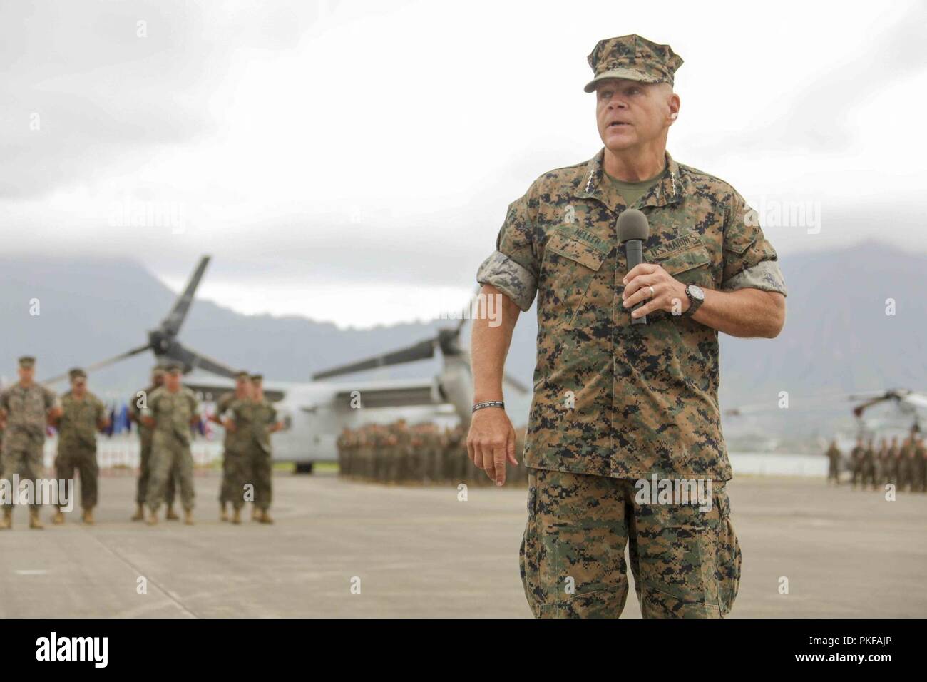 Commandant of the Marine Corps Gen. Robert B. Neller speaks during a ...