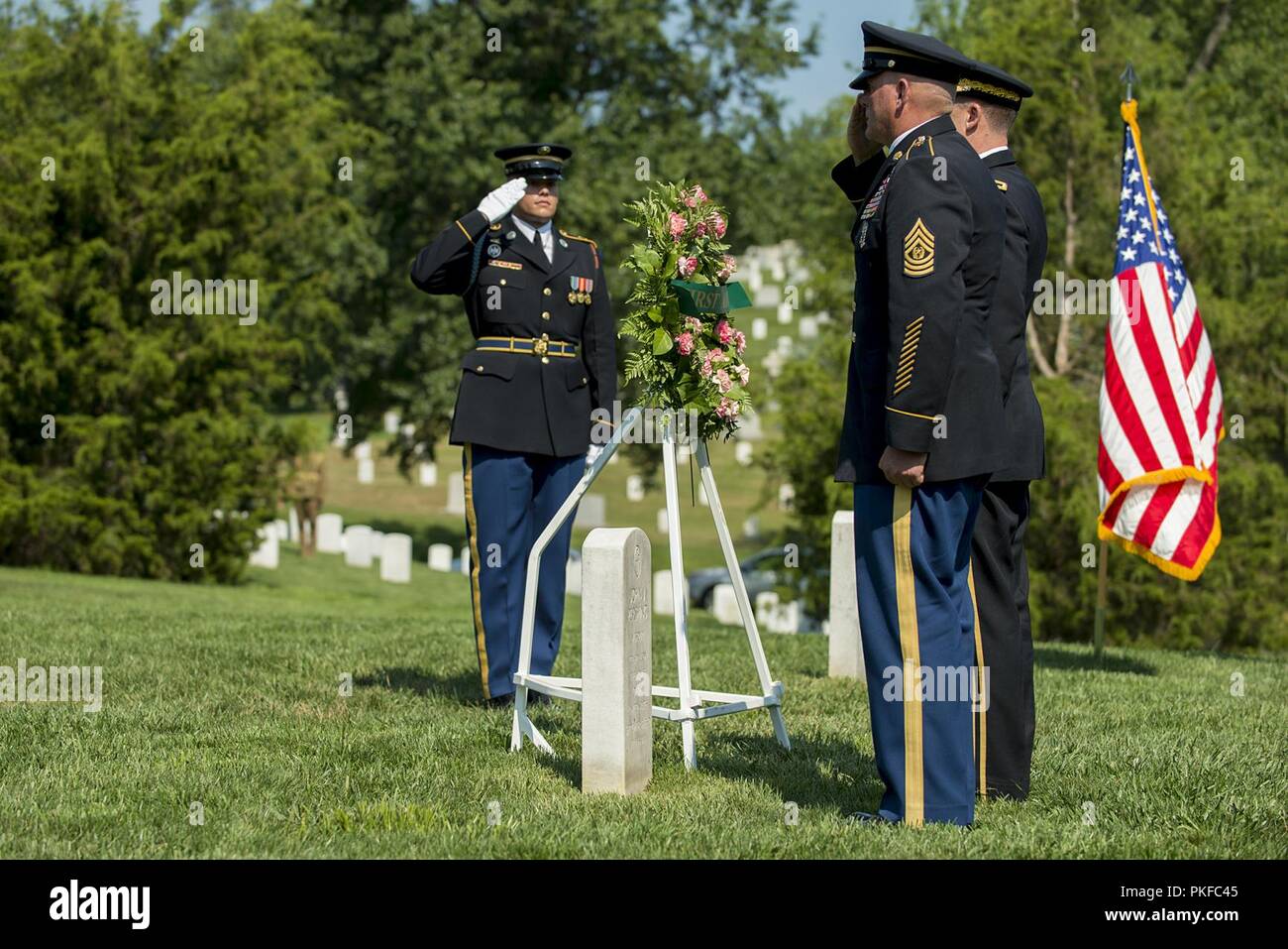 Command Sgt. Maj. Richard Johnson, left, command sergeant major of ...