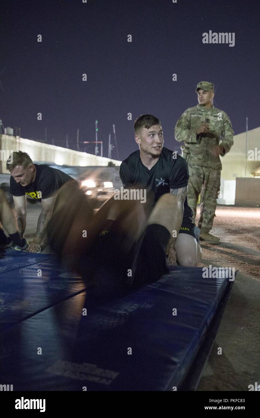 U.S. Soldiers with Bandit Troop, 3rd Cavalry Regiment, conduct the sit ...