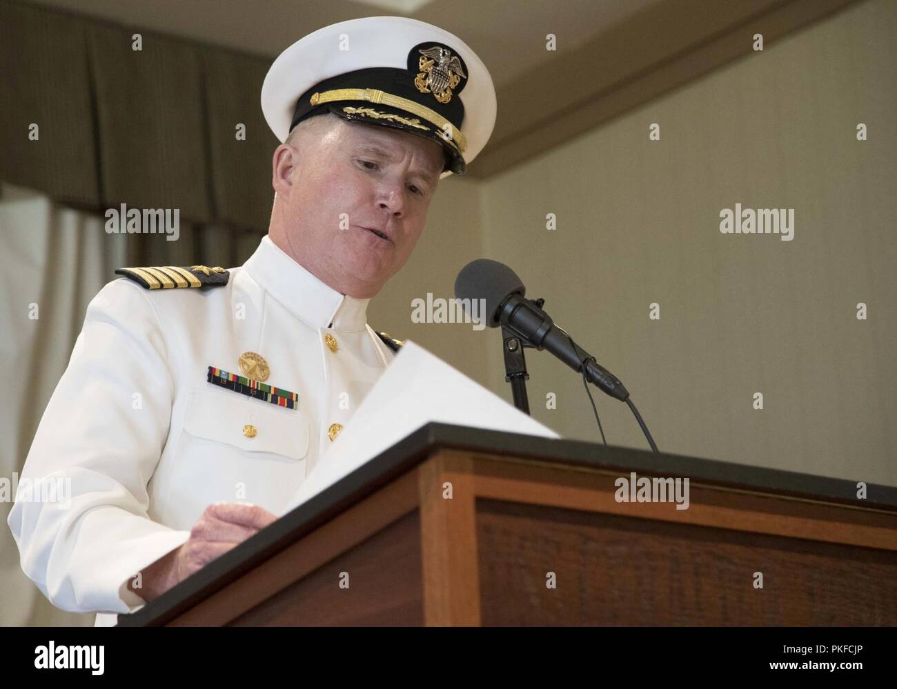 NORFOLK, Va. (Aug. 10, 2018) Capt. Richard McCormack, USS Gerald R ...