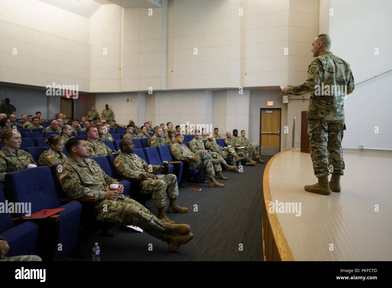 Col. Michael Shane Mullins, the Eighth Army chief of fires delivers ...