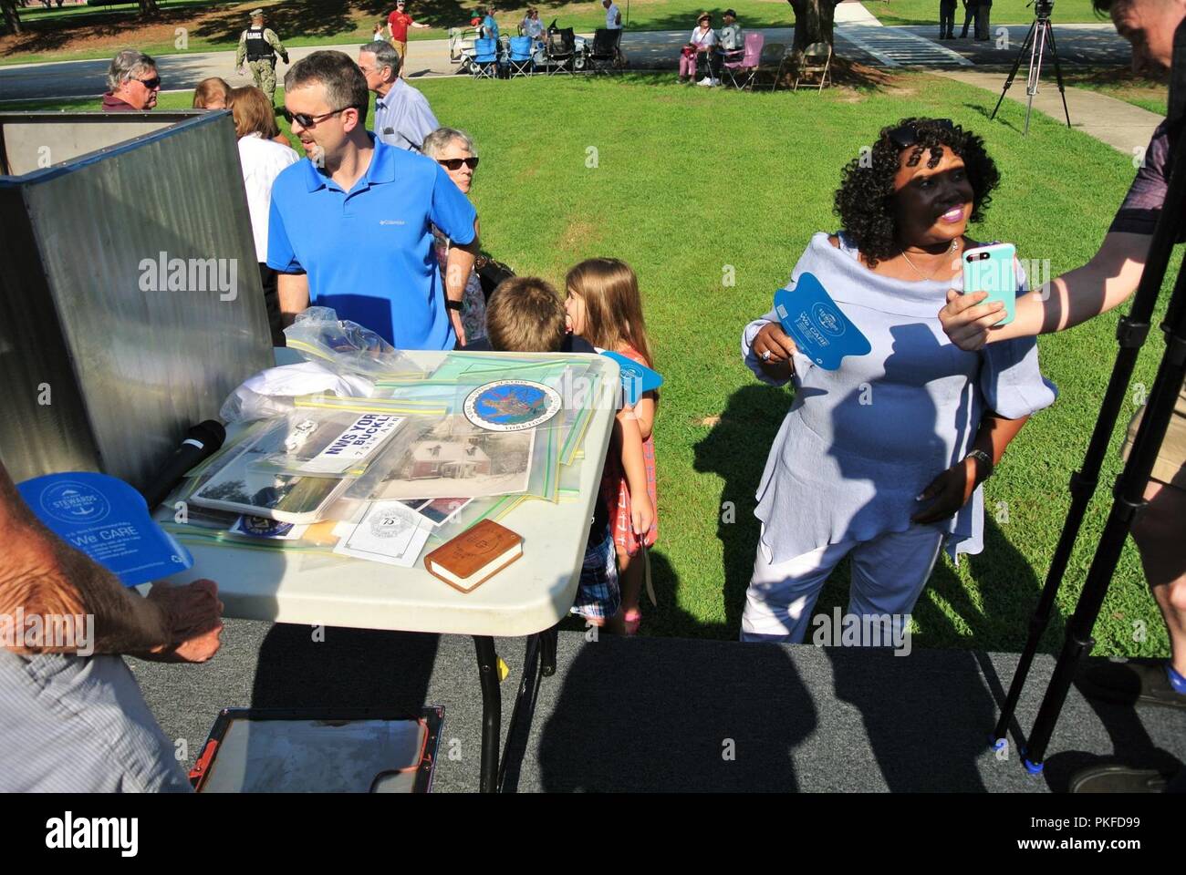 Pictured are artifacts retrieved from a time capsule that was buried in ...