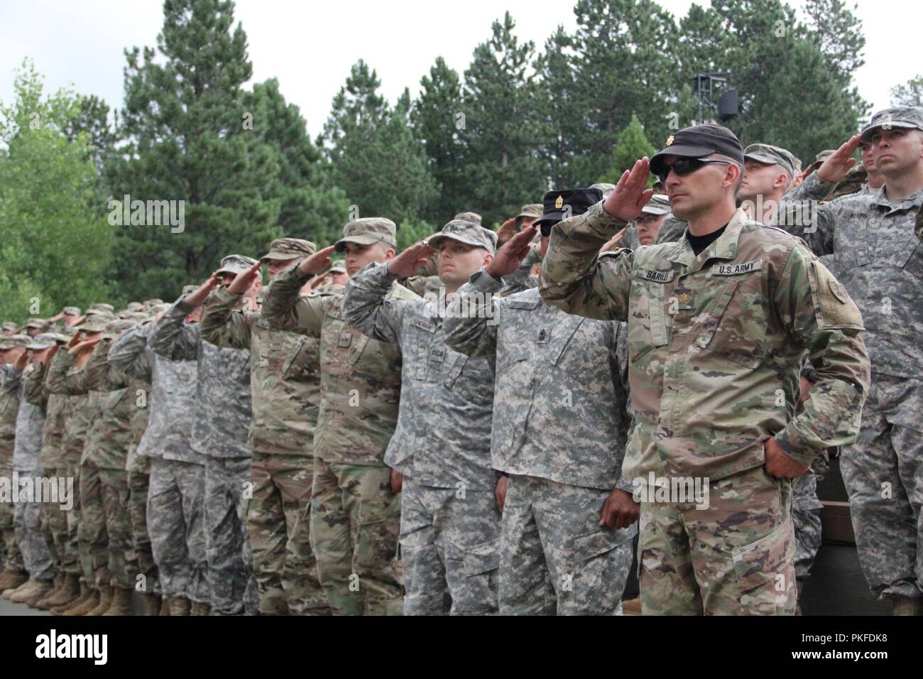 U.S. Army officer candidates and instructors from Officer Candidate ...