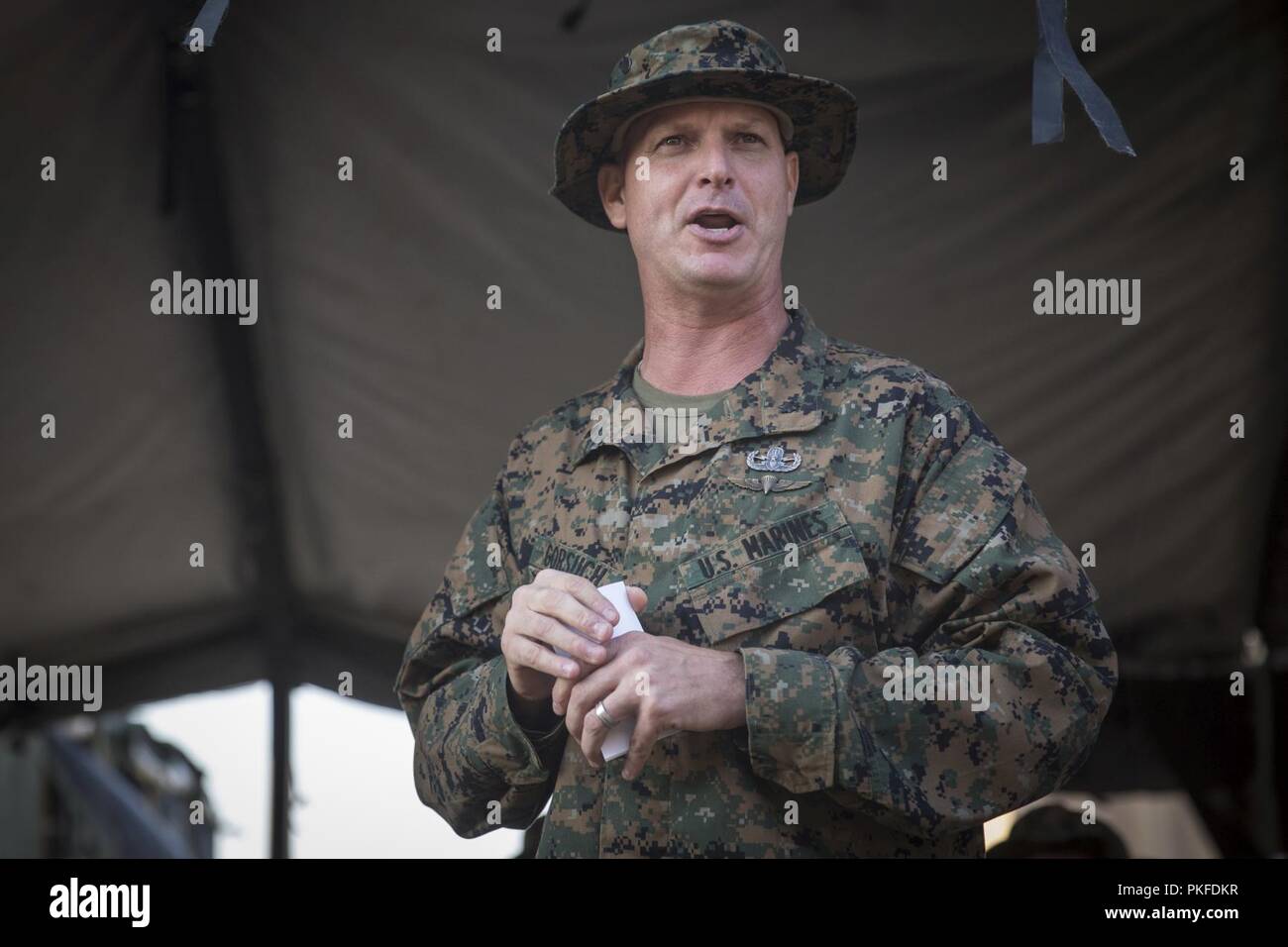 U.S. Marine Corps Lt. Col. William Gorsuch, commanding officer, I ...
