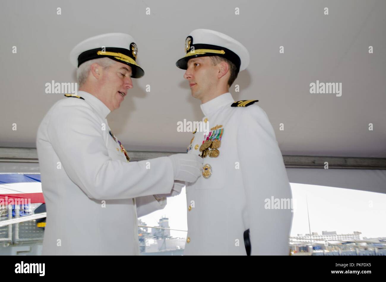 NORFOLK (Aug. 10, 2018) Rear Adm. John F. Meier, Commander Carrier ...
