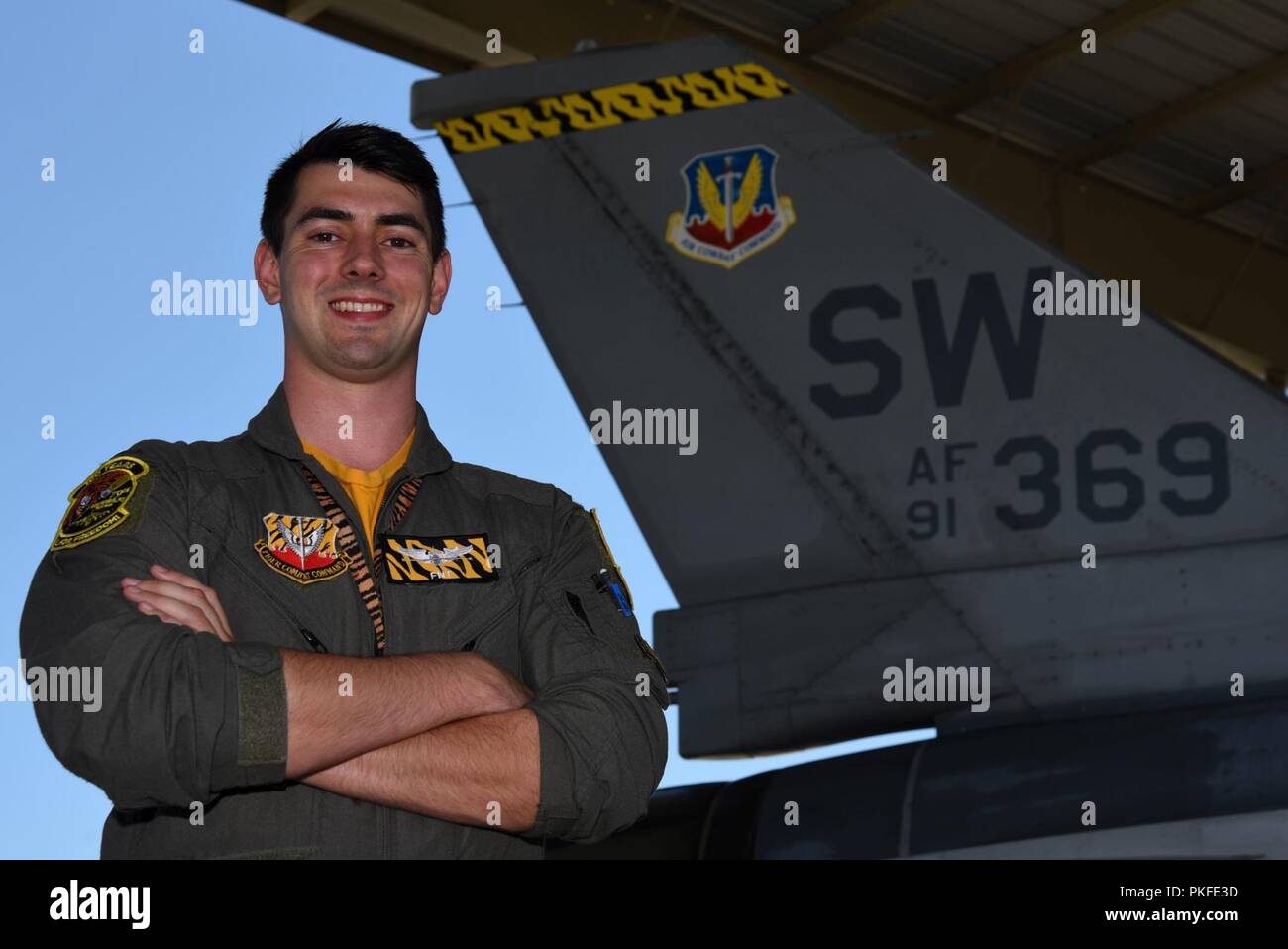 U.S. Air Force 1st Lt. Mitch Greene, 79th Fighter Squadron F-16CM ...