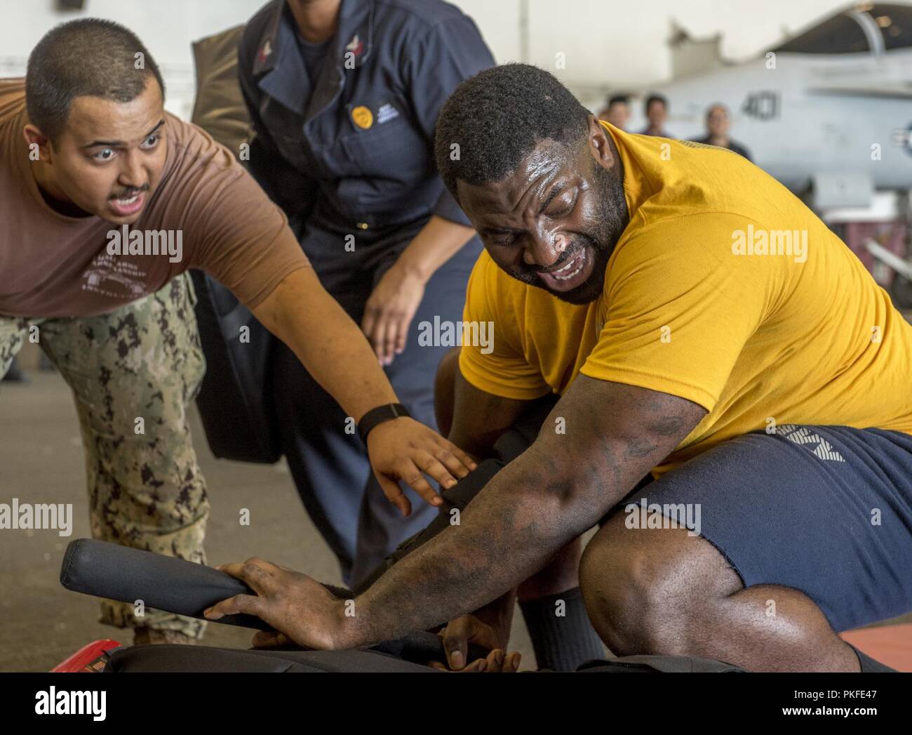 ATLANTIC OCEAN (Aug. 10, 2018) Aviation Boatswain's Mate (Fuel) Airman ...