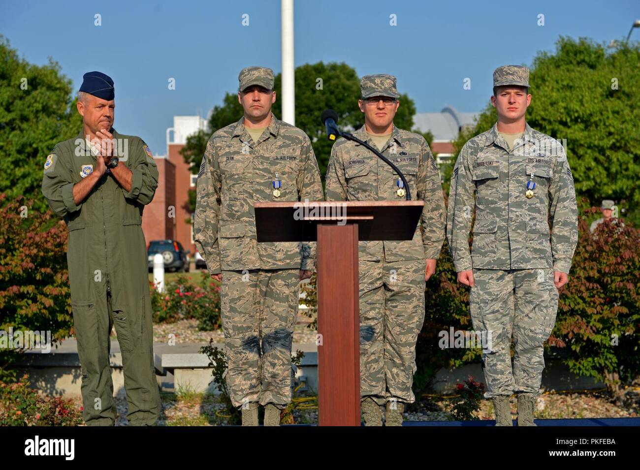 Master Sgt. Jeremy Dean, Staff Sgt. Dan Schieffer, and Senior Airman ...