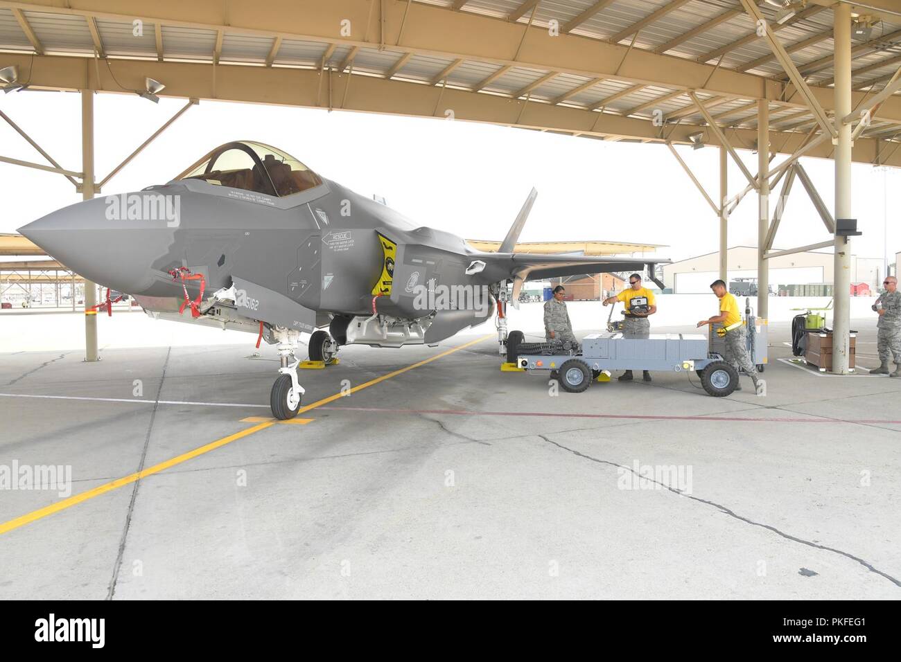 Airman from the 388th Aircraft Maintenance Squadron prepare equipment ...
