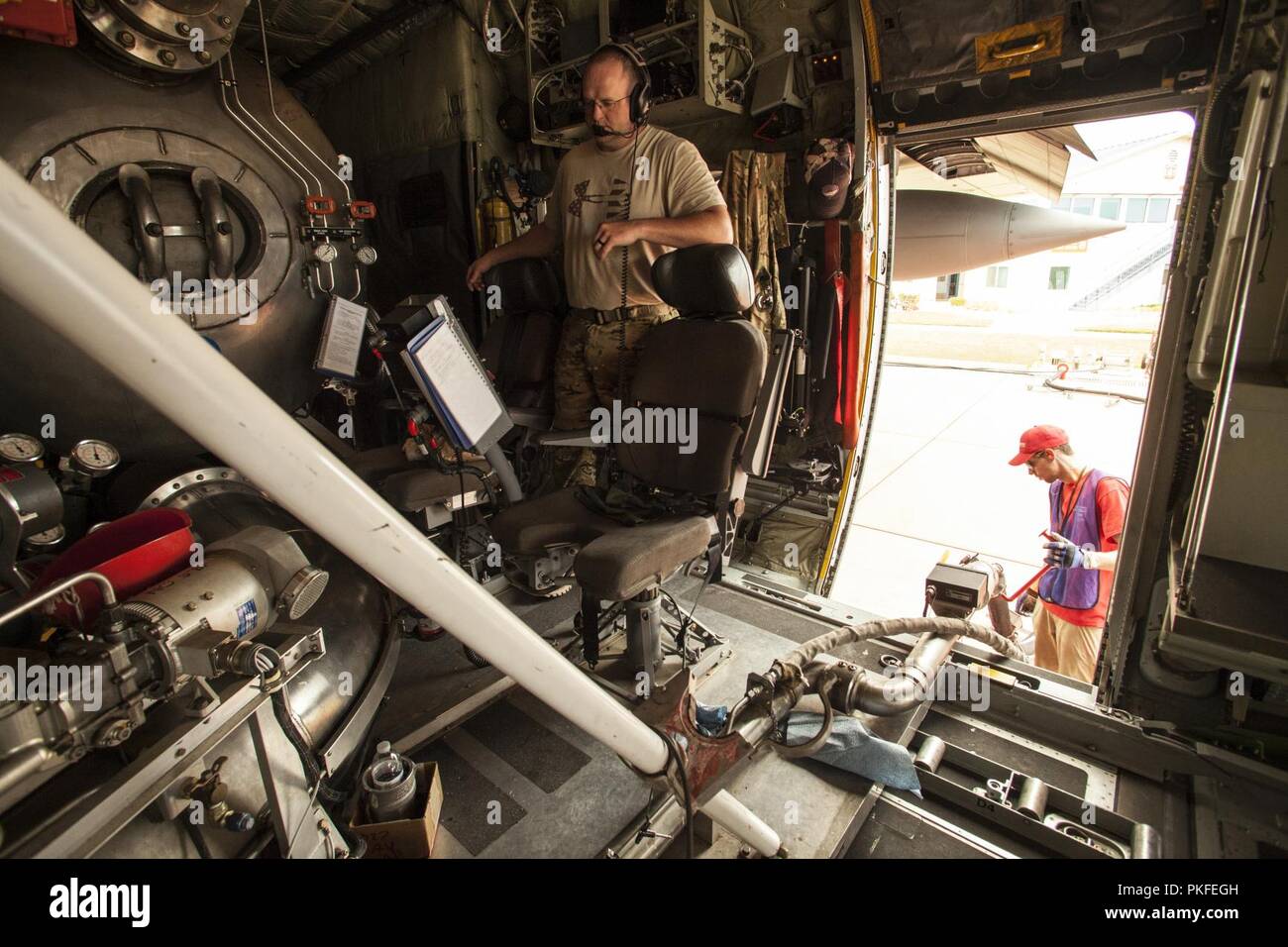 U.S. Air Force Master Sgt. Jason Wales, a C-130 loadmaster from the ...