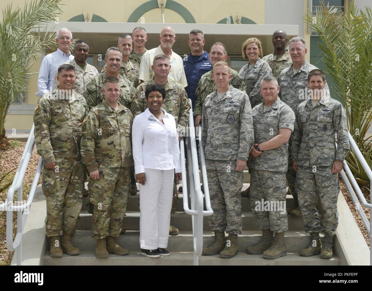 AMP LEMONNIER, Djibouti - Flag officers from the U.S. Army, Marine ...