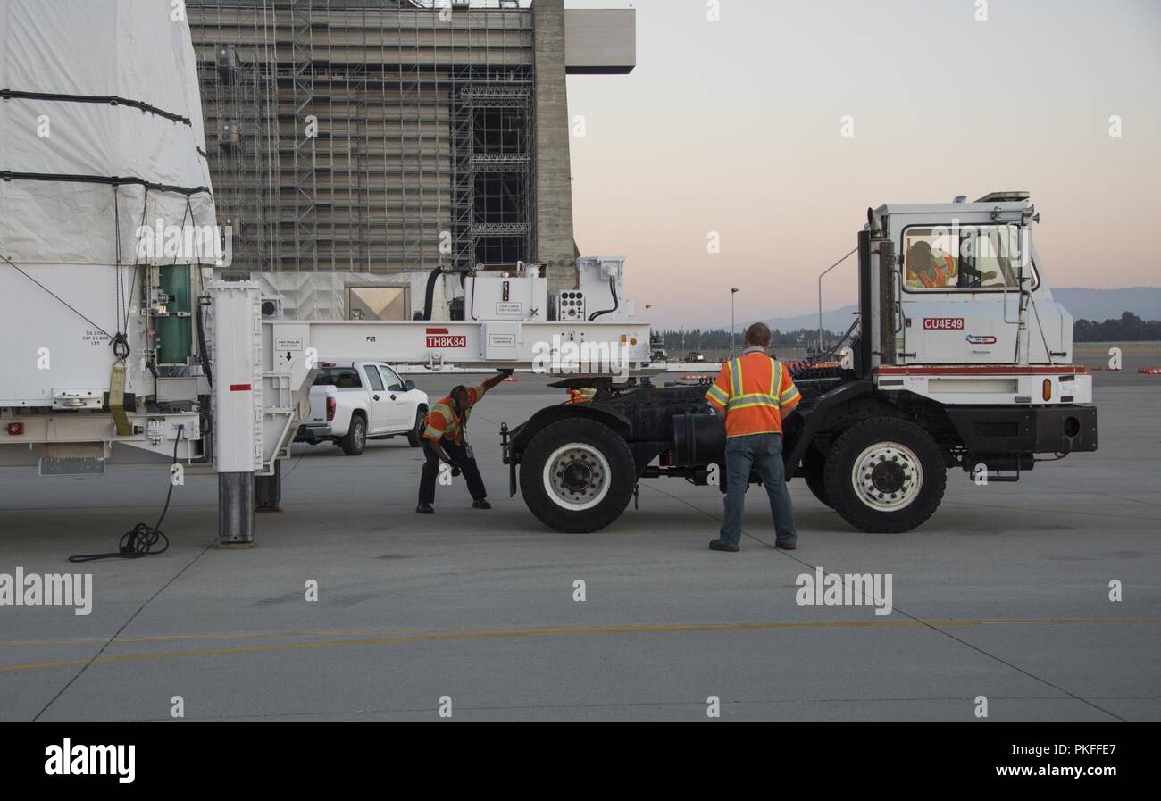 A specialized transporter loaded with an Advanced Extremely High ...