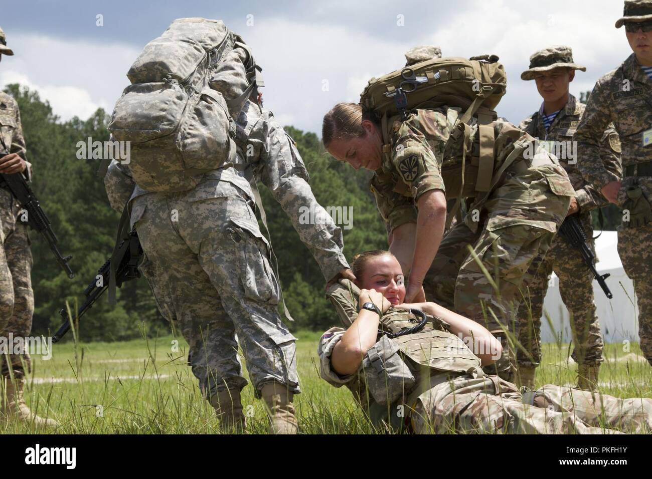 Spc. Lynnrae Acothley and Spc. Charity McGeary, 856th Military Police ...