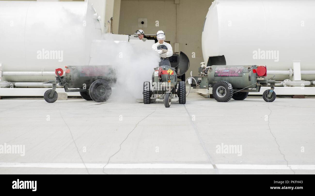 A U.S. Air Force member of the 18th Logistics Readiness Squadron ...