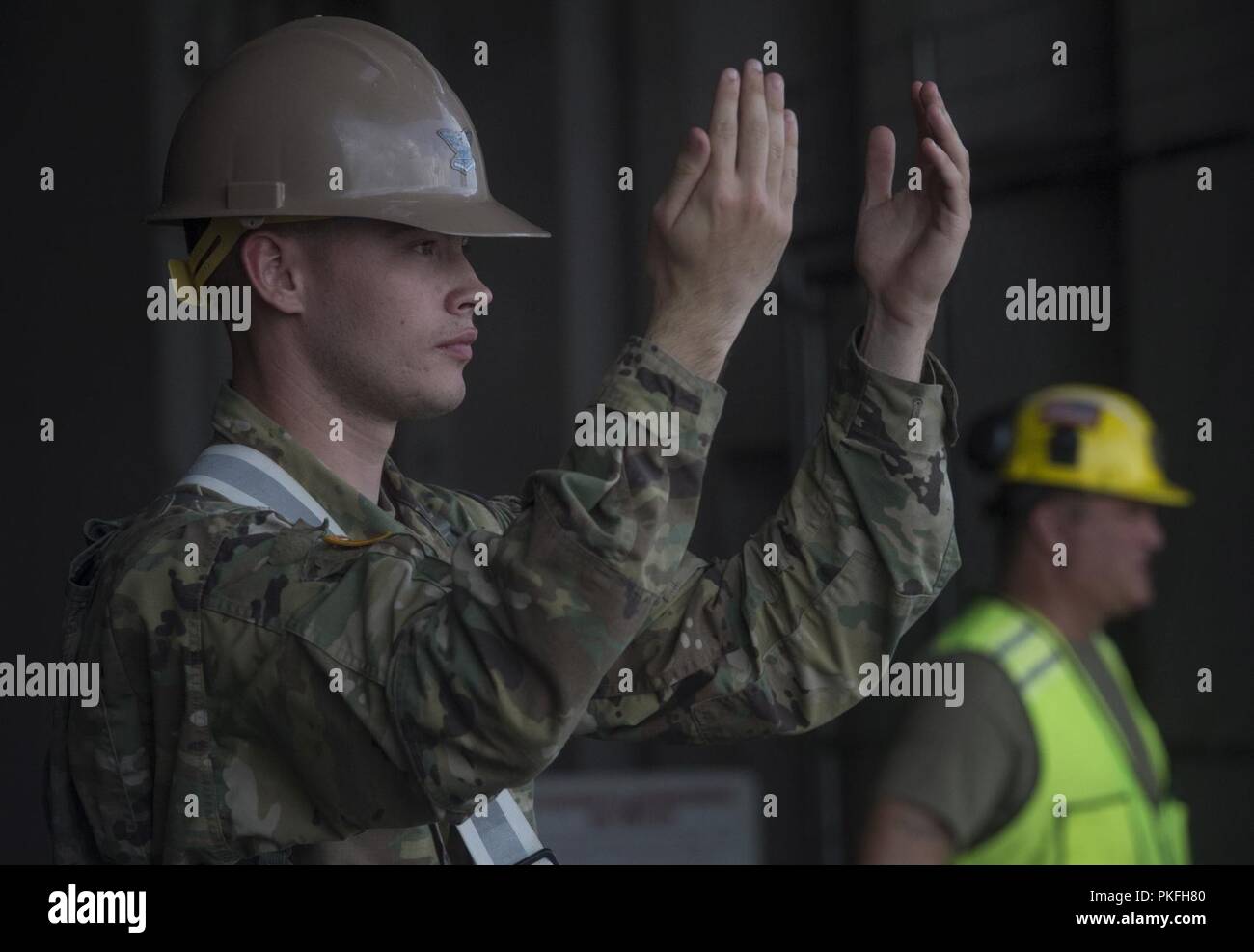 U.S. Army Spc. Blake Patterson, 149th Seaport Operations Company, 10th ...