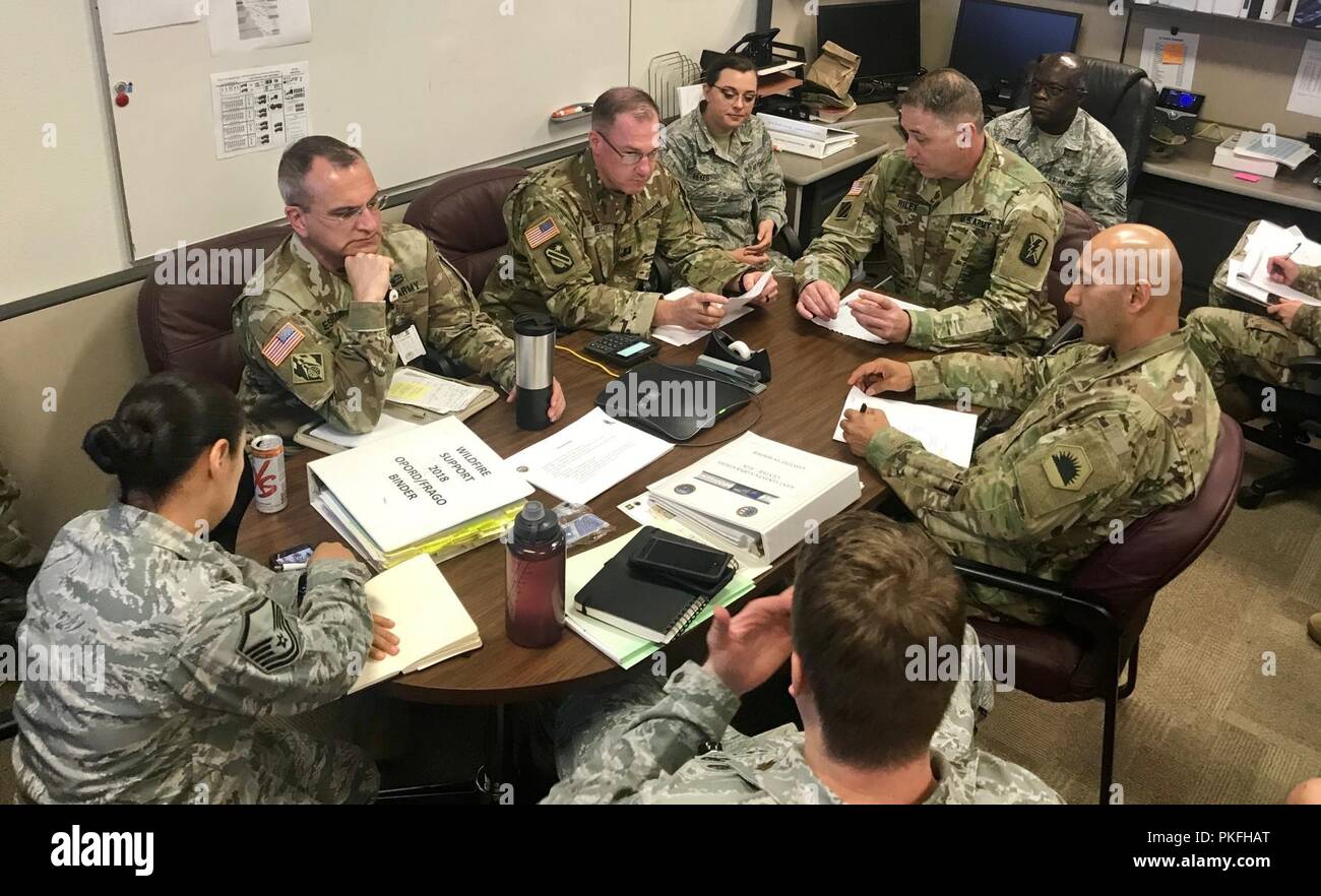 California National Guard Soldiers and Airmen convene for a daily ...