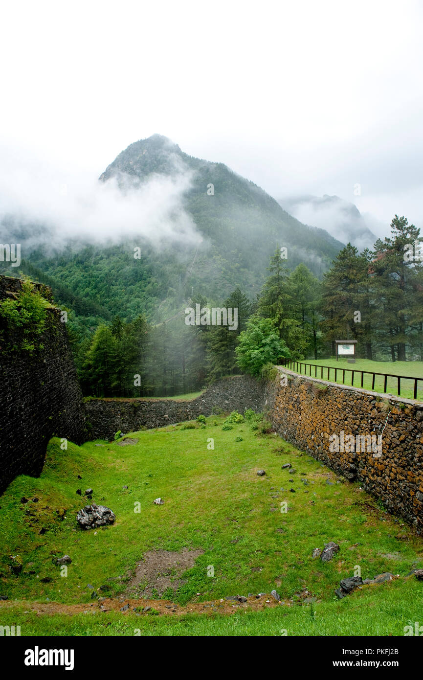 The 18th Century Fenestrelle Fort, the biggest fort in Europe, in the ...