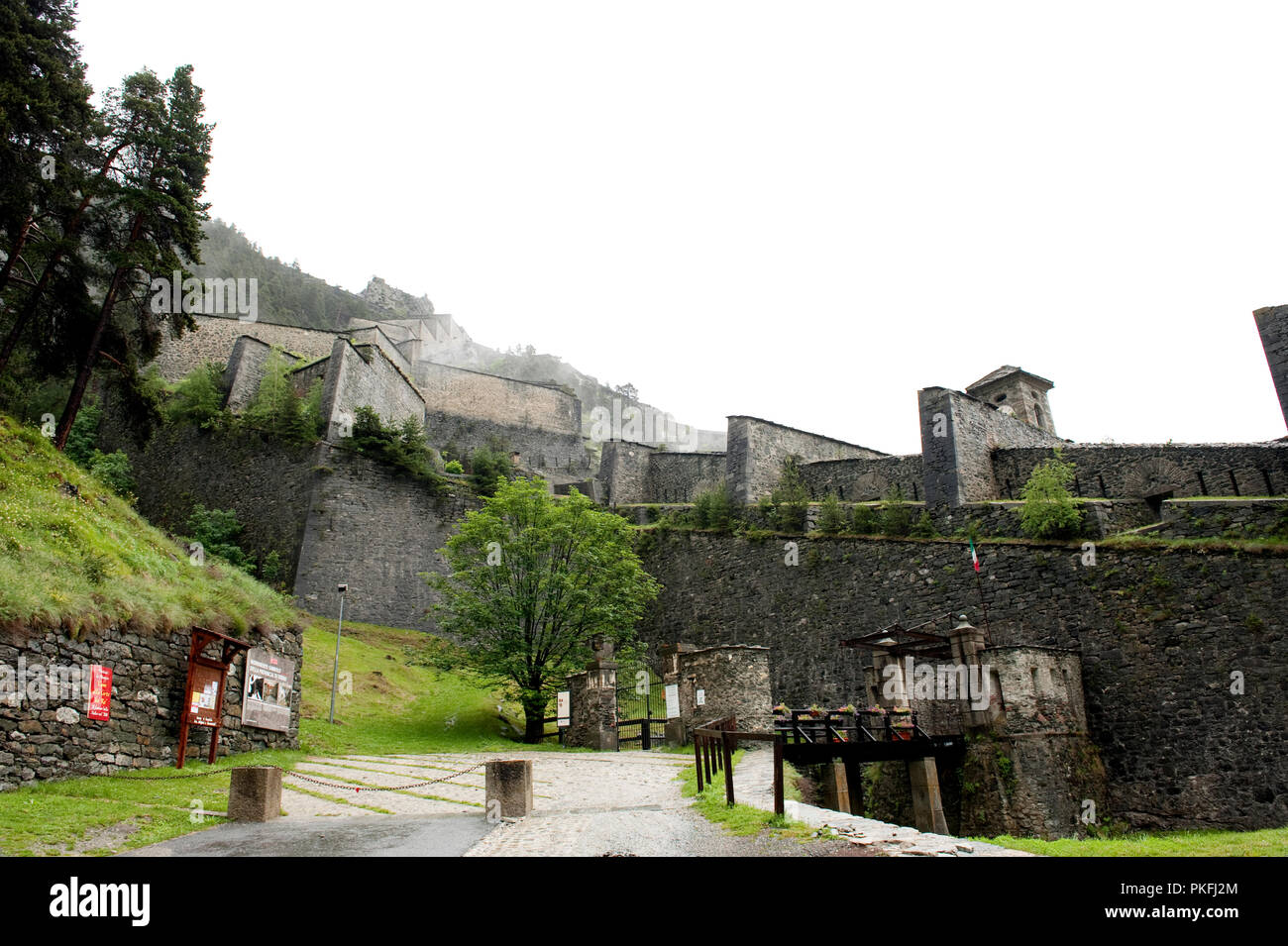 The 18th Century Fenestrelle Fort, the biggest fort in Europe, in the ...