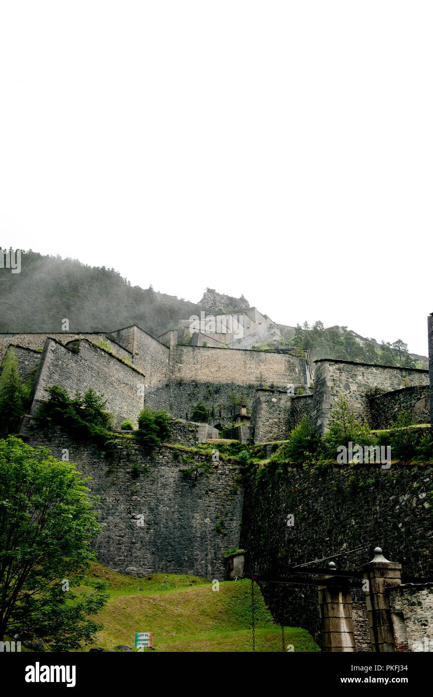 The 18th Century Fenestrelle Fort, the biggest fort in Europe, in the ...