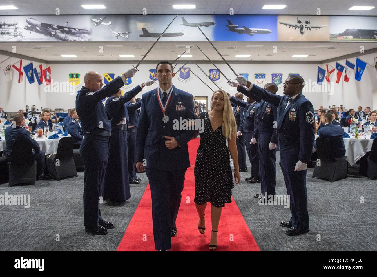 Technical sergeants celebrate their selction for master sergeant during ...
