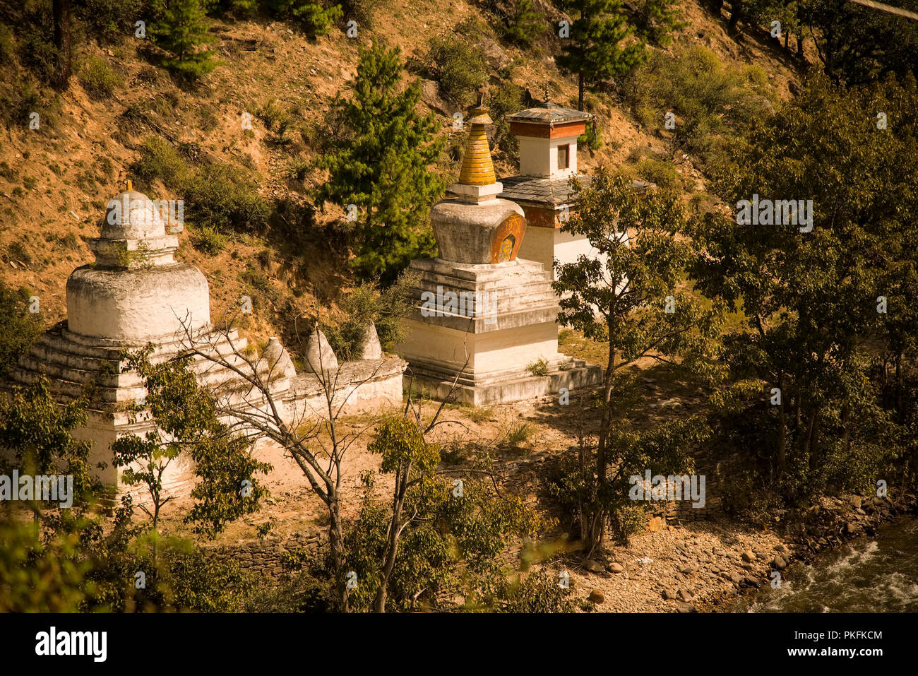 Chortens,smaller in size,made,after,Tibetan style,constructed,on ...