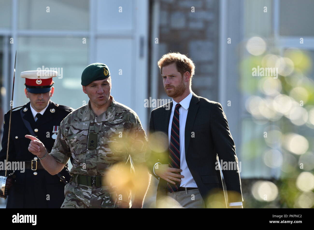 The Duke of Sussex during a visit to the Royal Marines Commando ...