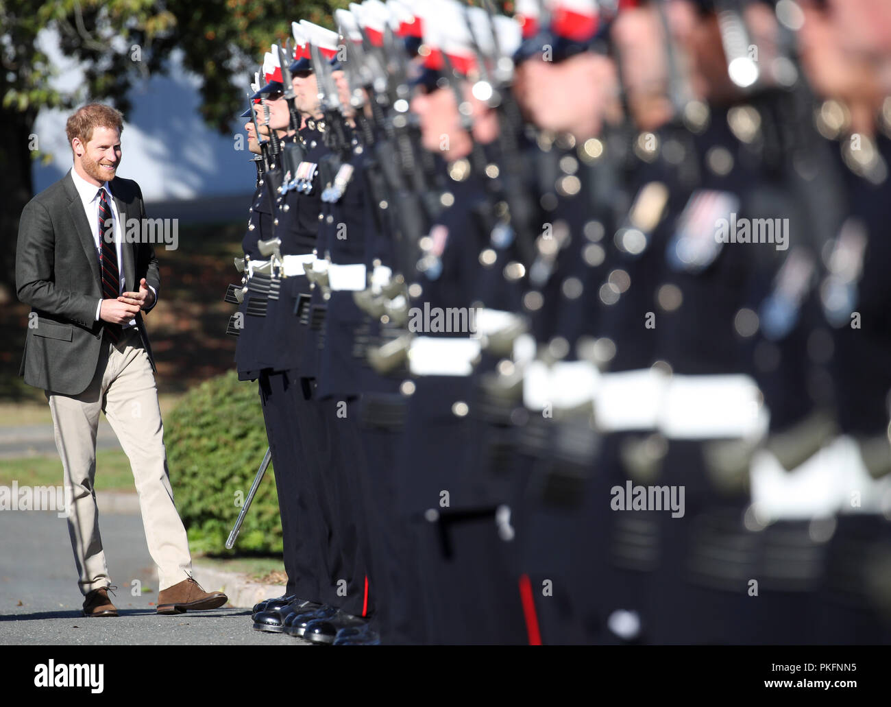 The Duke of Sussex during a visit to the Royal Marines Commando ...