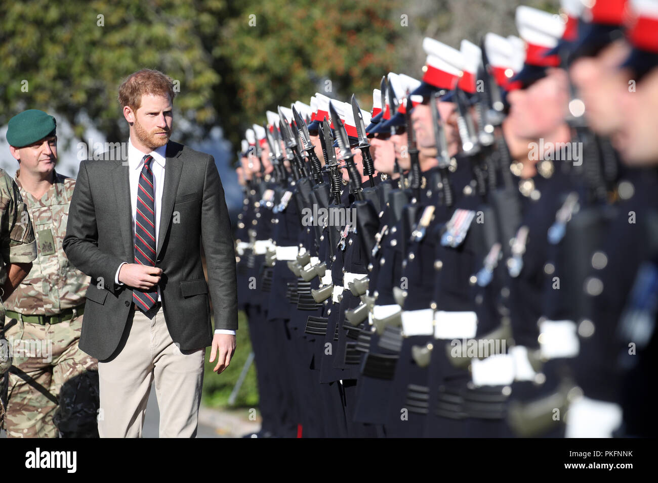 The Duke of Sussex during a visit to the Royal Marines Commando ...