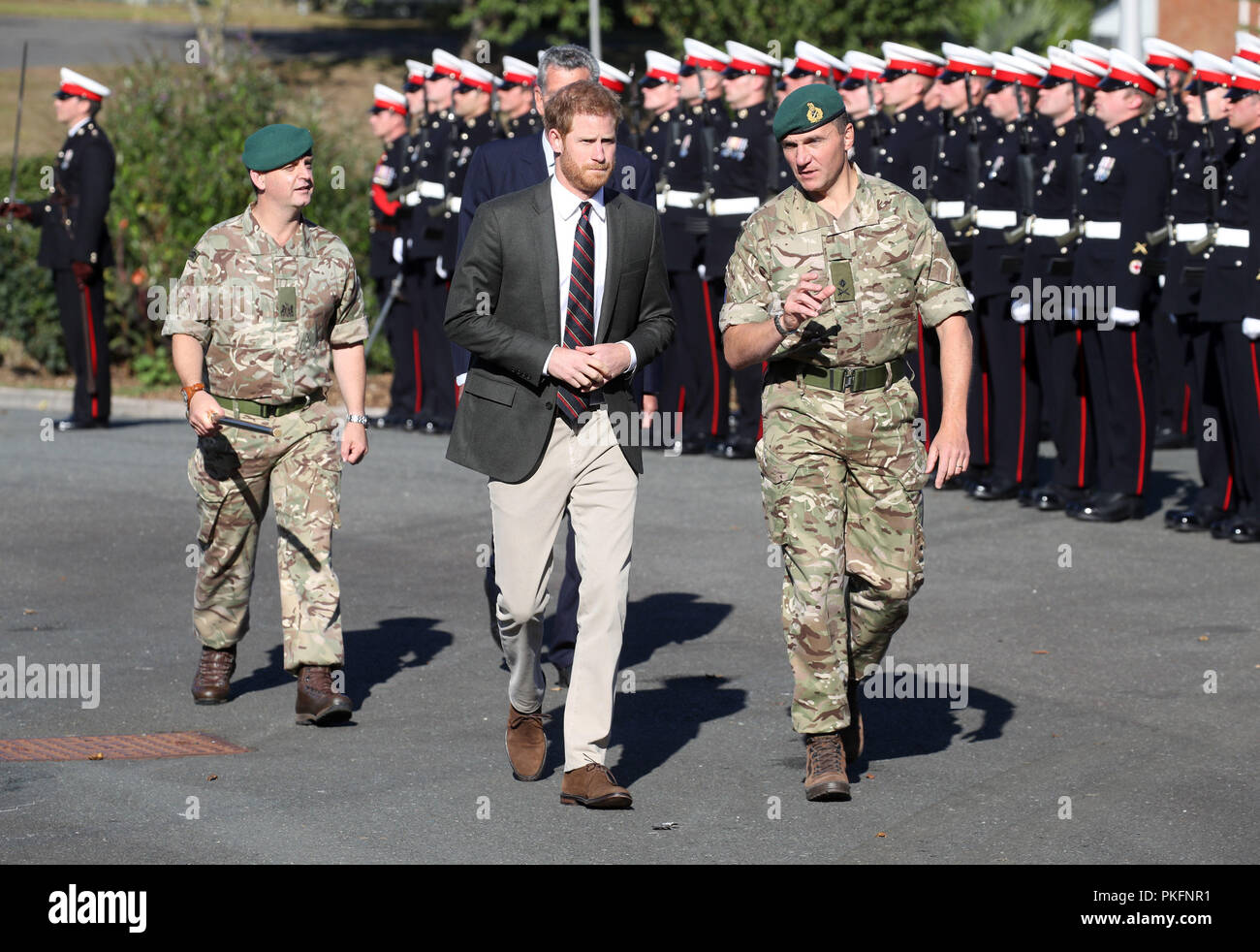 The Duke of Sussex during a visit to the Royal Marines Commando ...