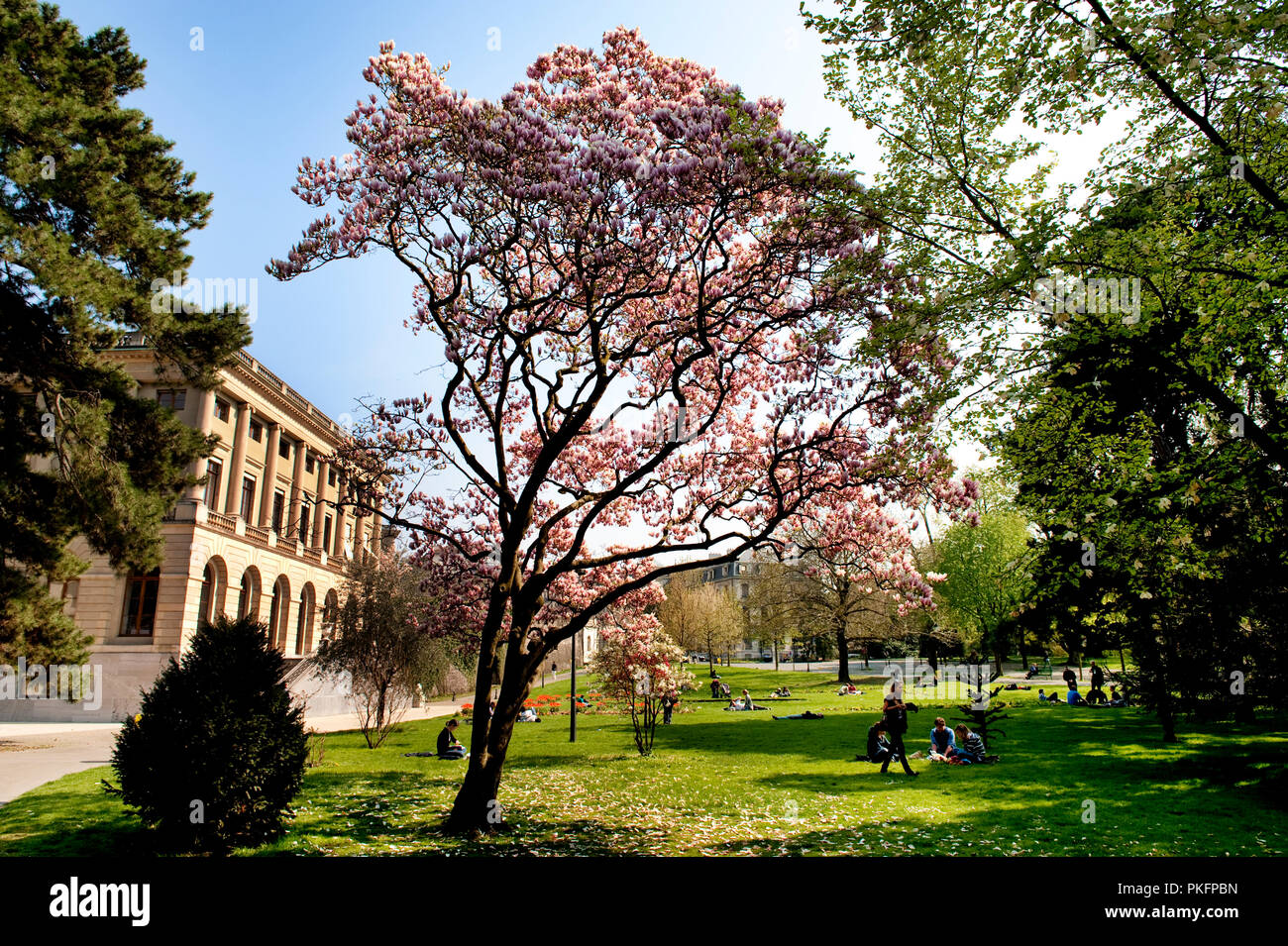 The Parc des Bastions, originally the first botanical garden in Geneva ...