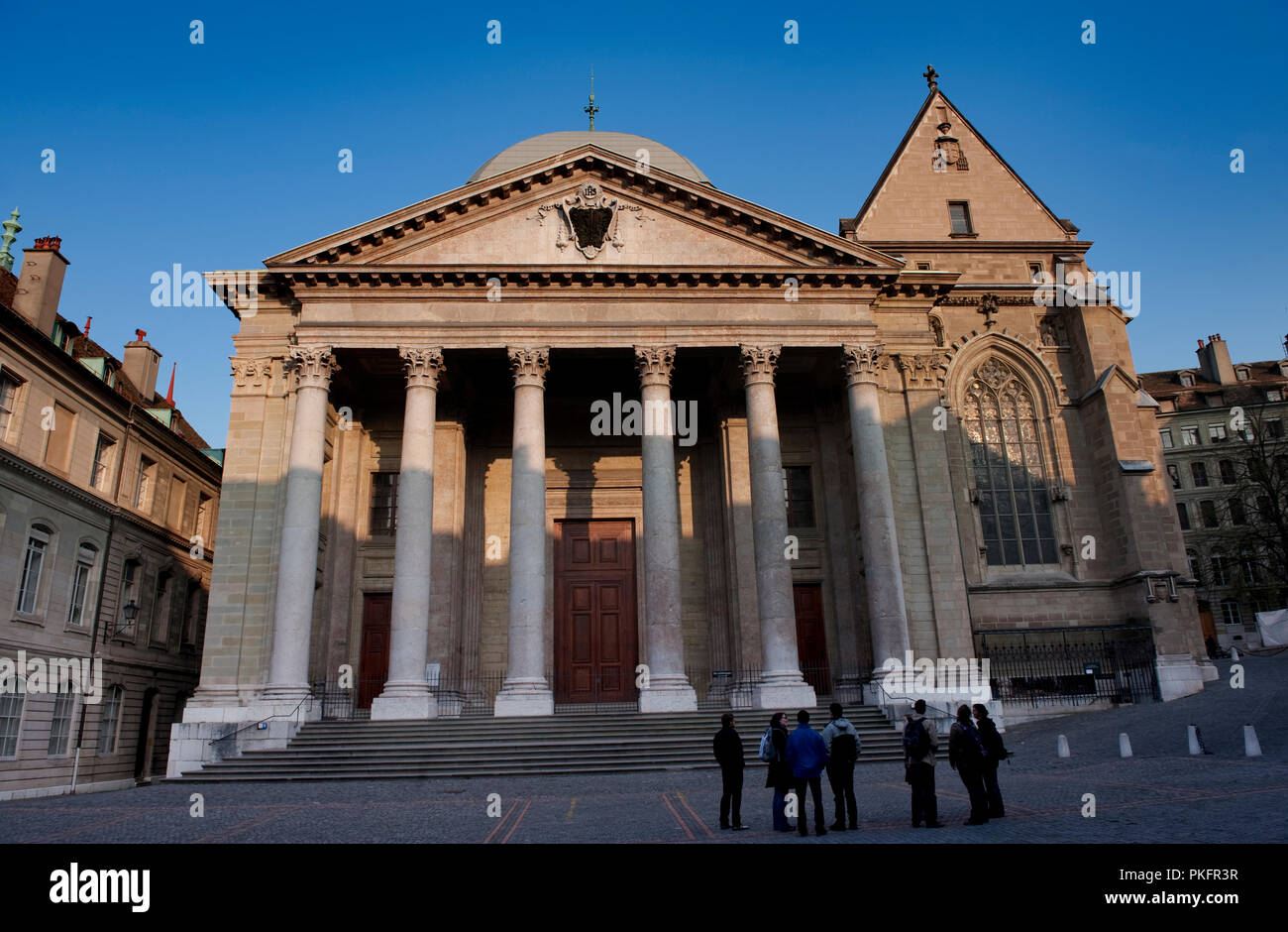Cathedral st pierre geneva 16th century hi-res stock photography and ...