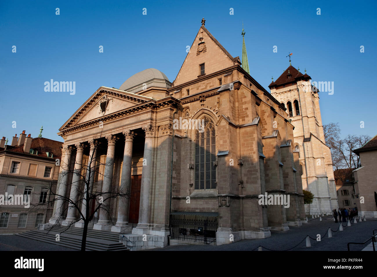 Cathedral st pierre geneva 16th century hi-res stock photography and ...