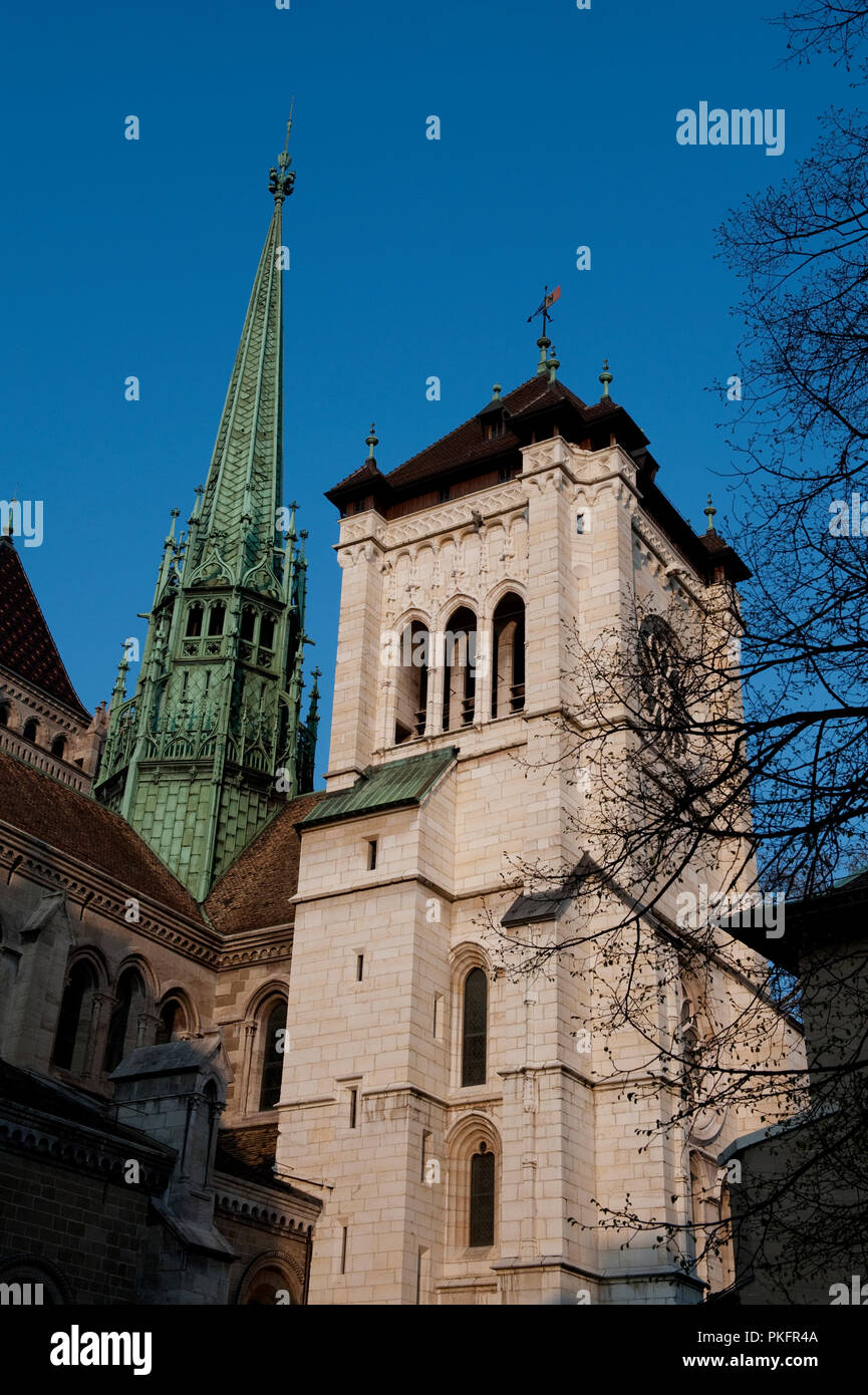 Cathedral st pierre geneva 16th century hi-res stock photography and ...