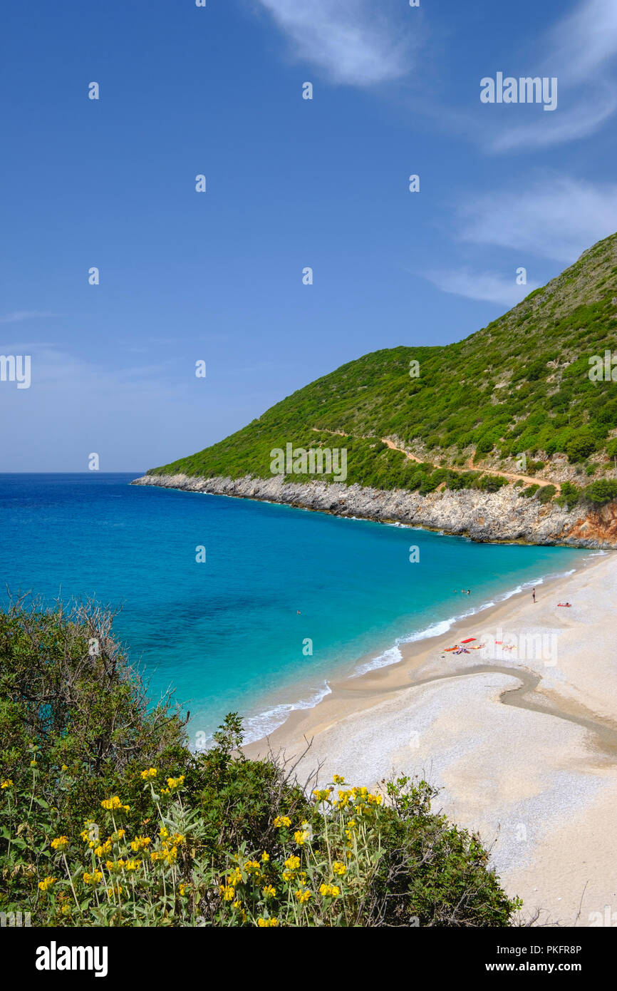 Gjipe Beach, between Dhërmi and Himara, Himarë, Albanian Riviera ...