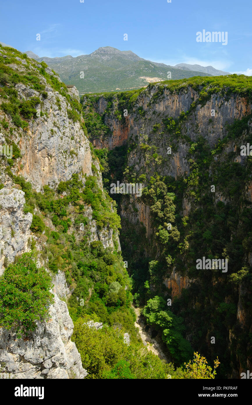 Gjipe Canyon, between Dhërmi and Himara, Himarë, Albanian Riviera ...