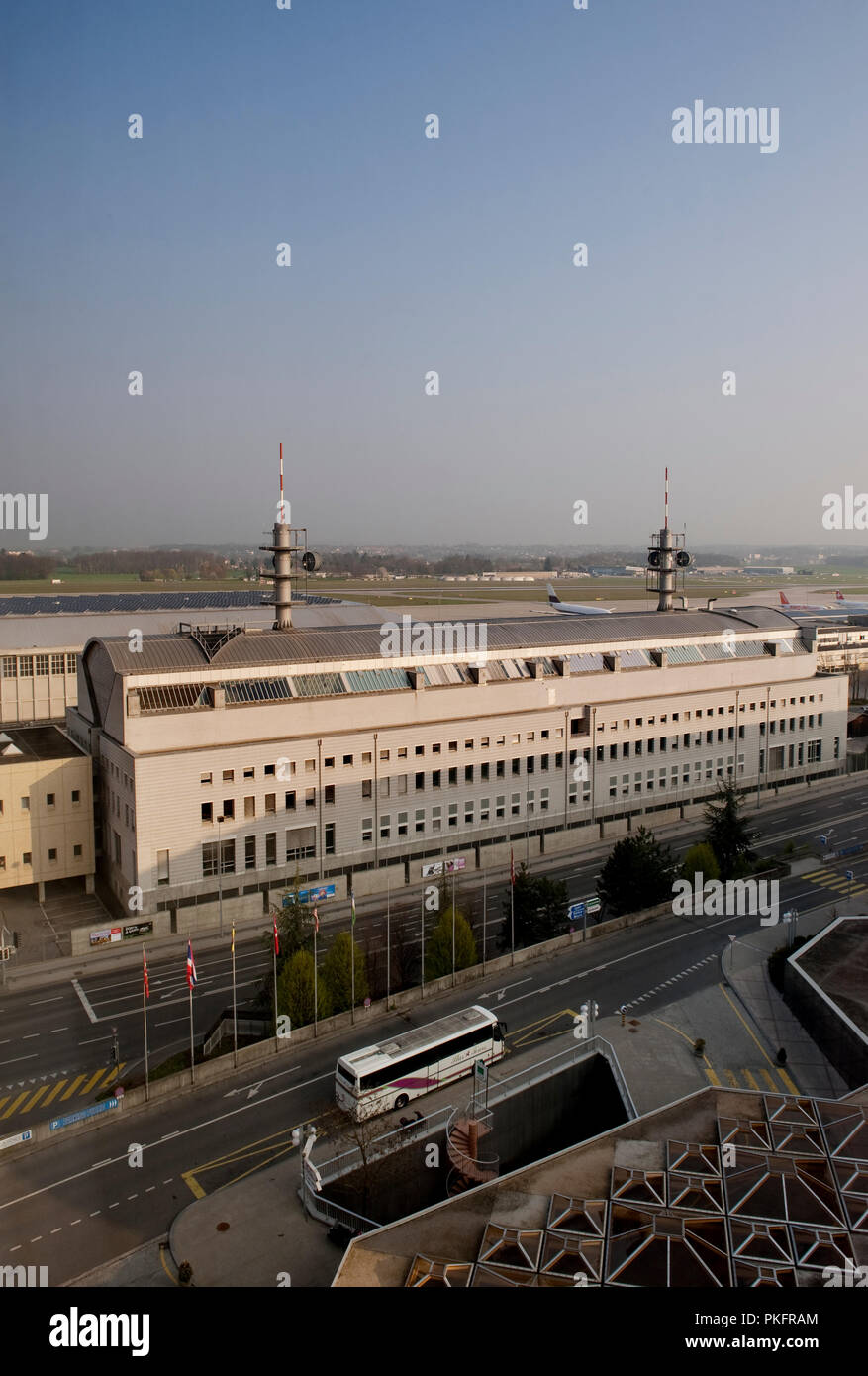 The International Airport Cointrin in Geneva (Switzerland, 17/04/2010 ...