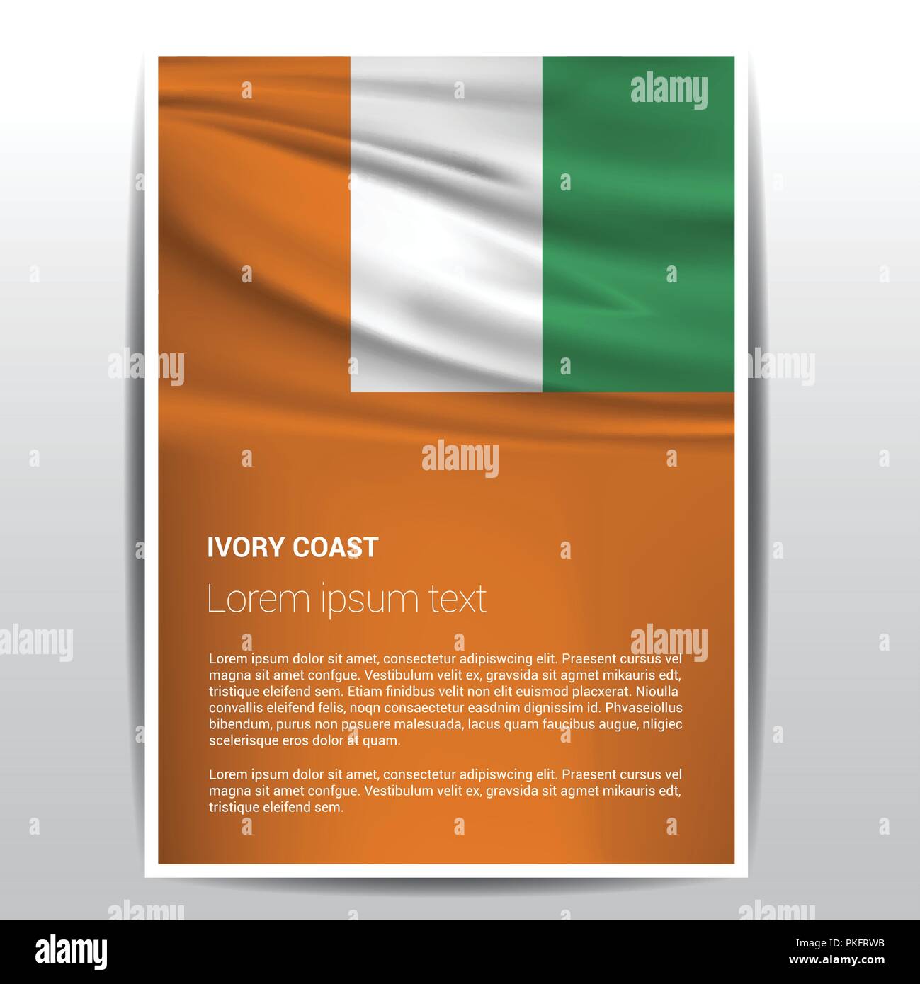 Ivory Coast Flag Design Vector Stock Vector Image And Art Alamy