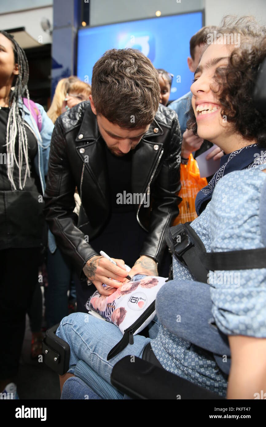 Liam Payne seen leaving Global studios after doing radio interviews for ...
