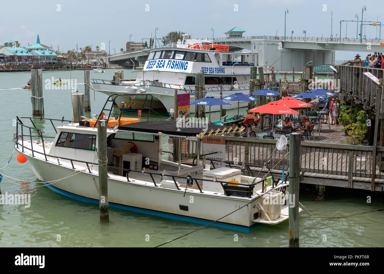John's Pass Village boardwalk at Madeira Beach, Florida, USA Stock ...