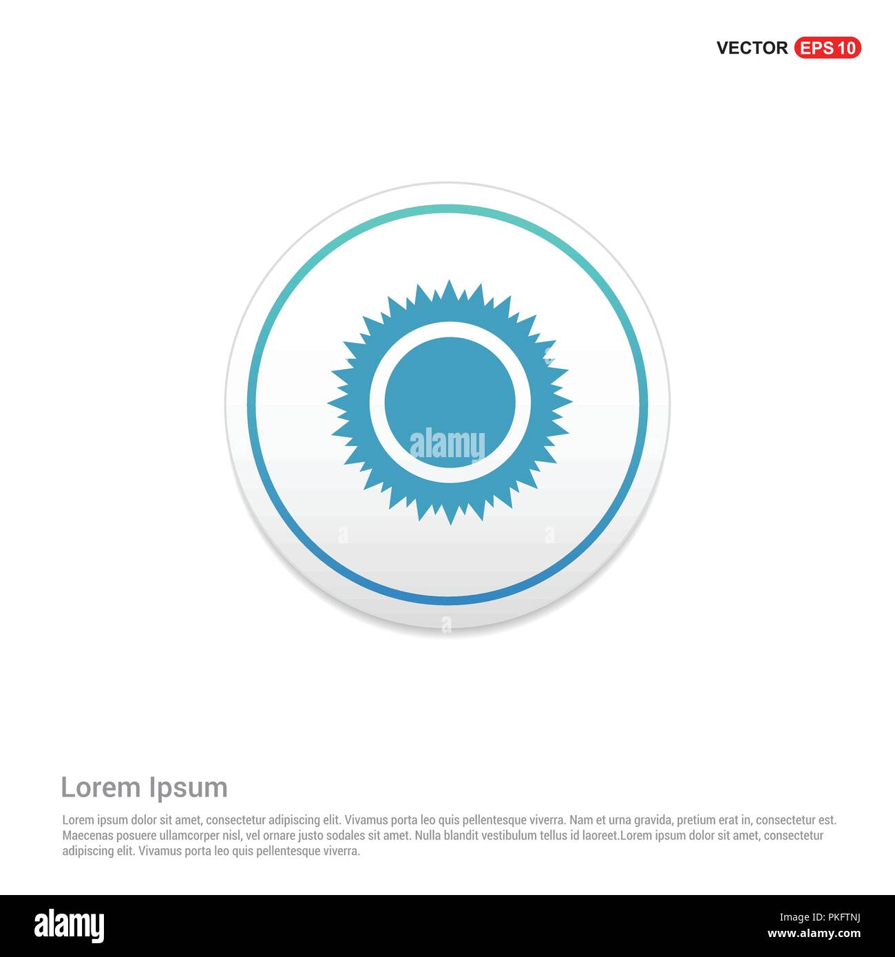 Sun Icon Hexa White Background icon template - Free vector icon Stock ...