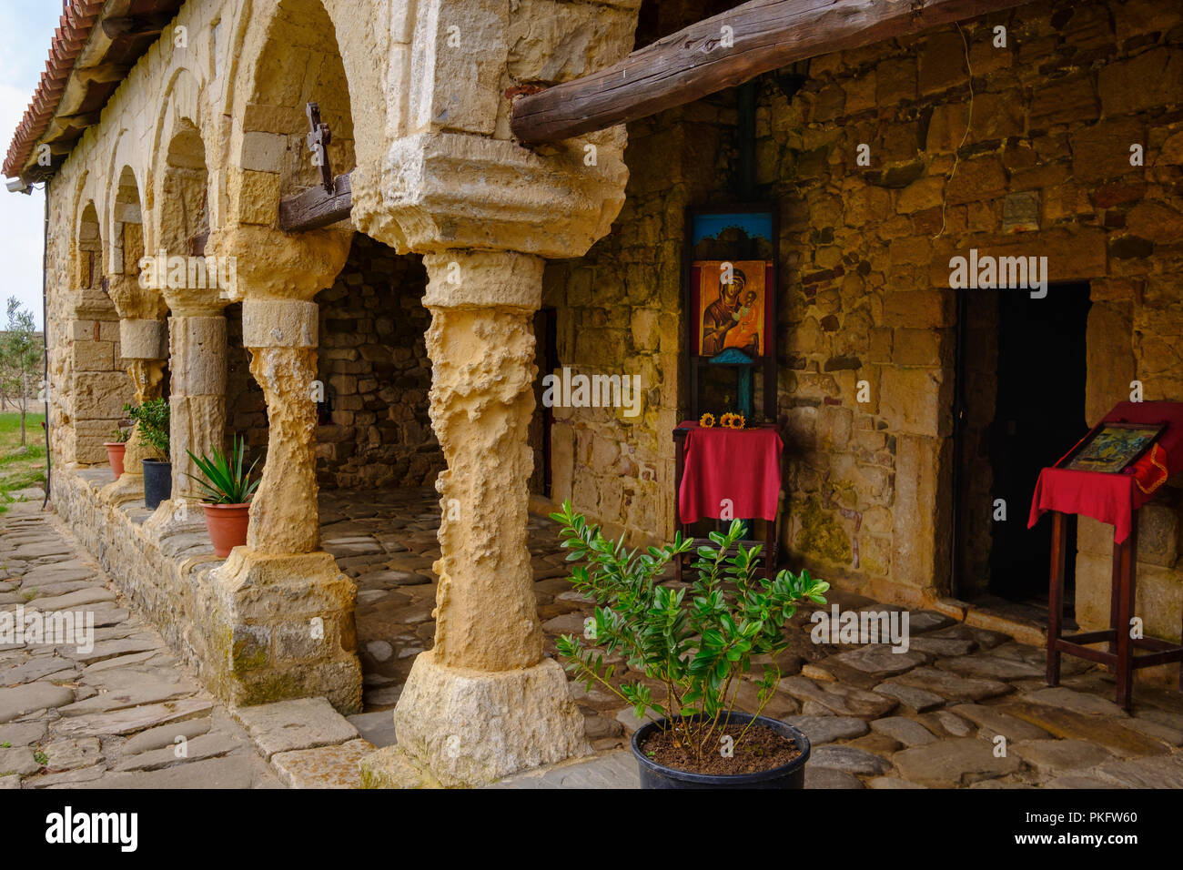 St. Mary's Orthodox Church, Zvërnec Monastery in the lagoon of Narta ...