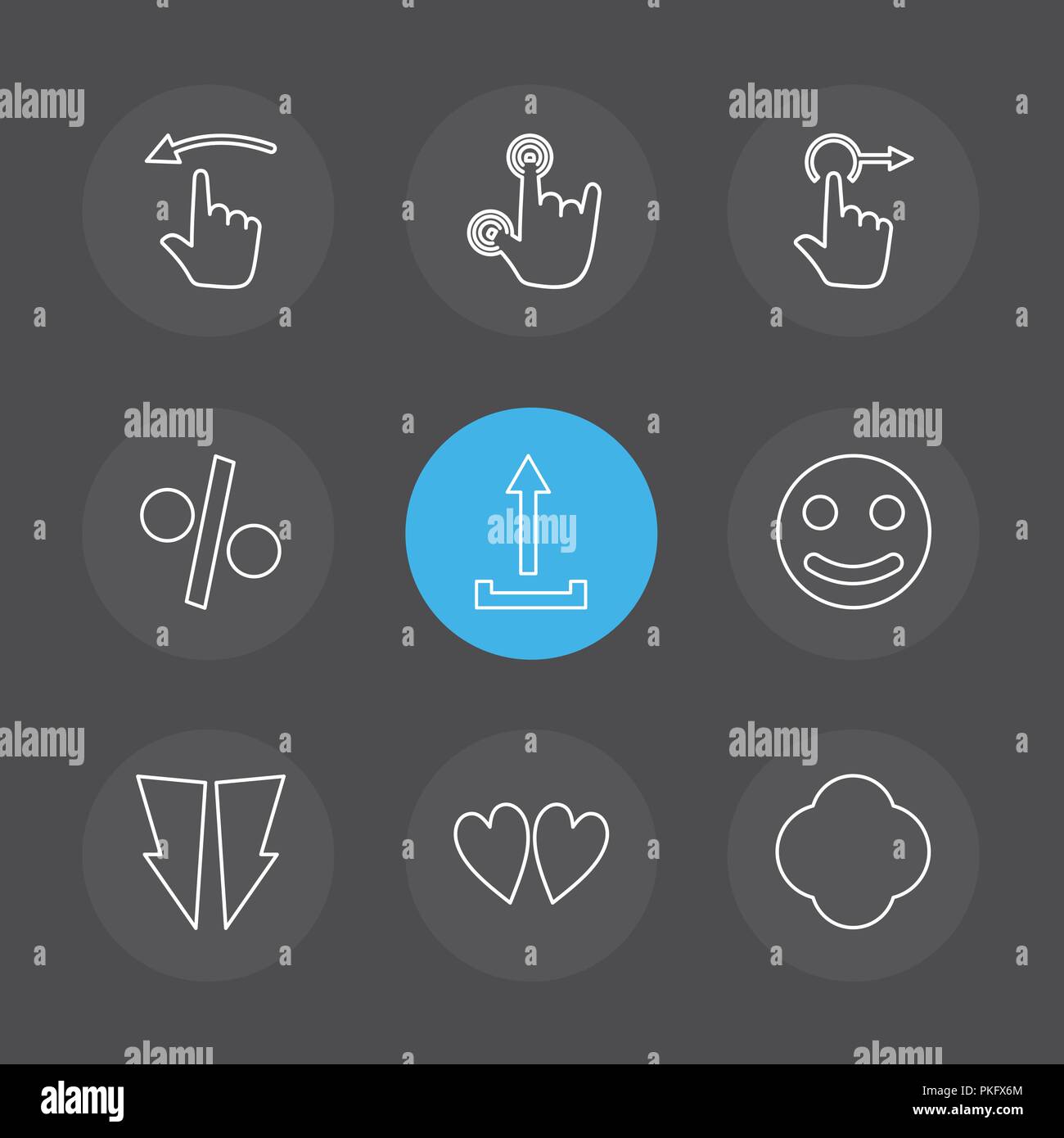 emoji , upload, percentage , hands , pointer , arrows , directions ...