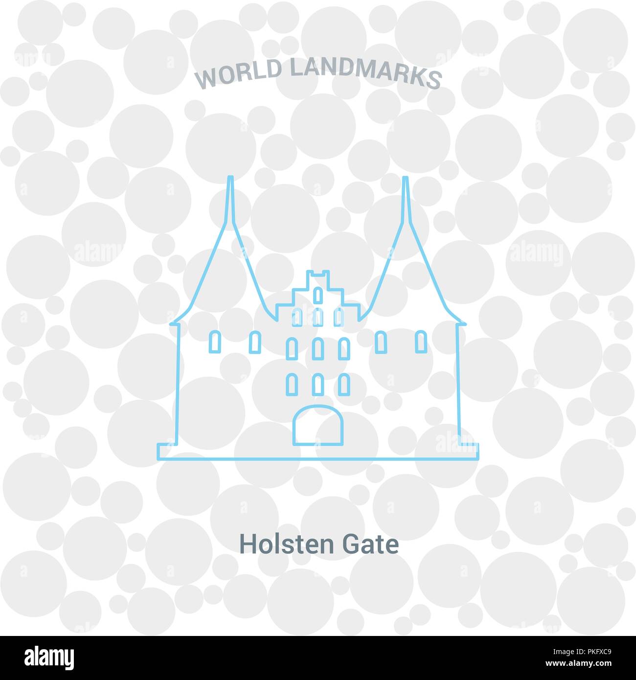 World Famous landmarks design with creative background vector Stock ...
