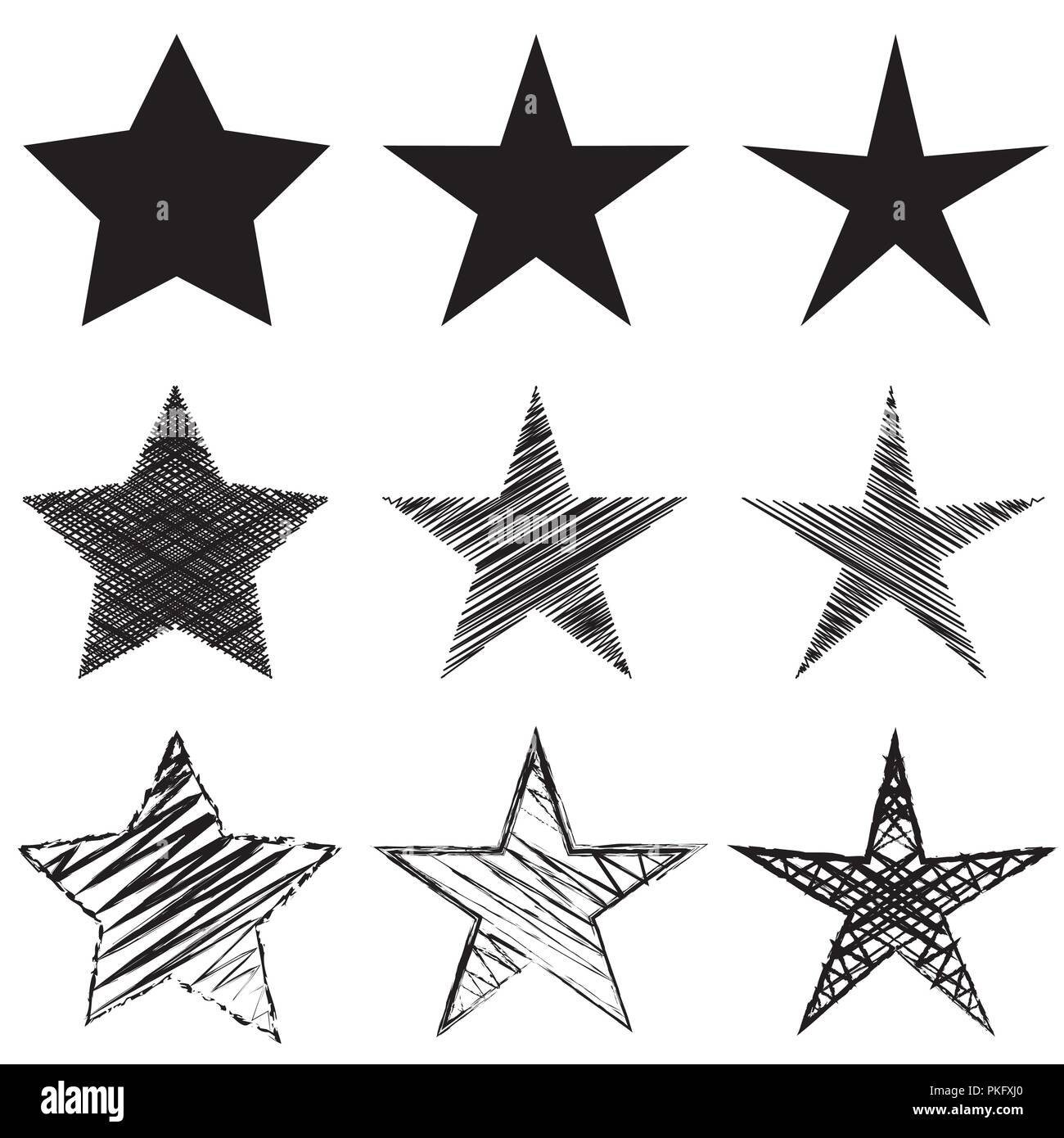 star element set - Vector icon collection, illustration Stock Vector ...