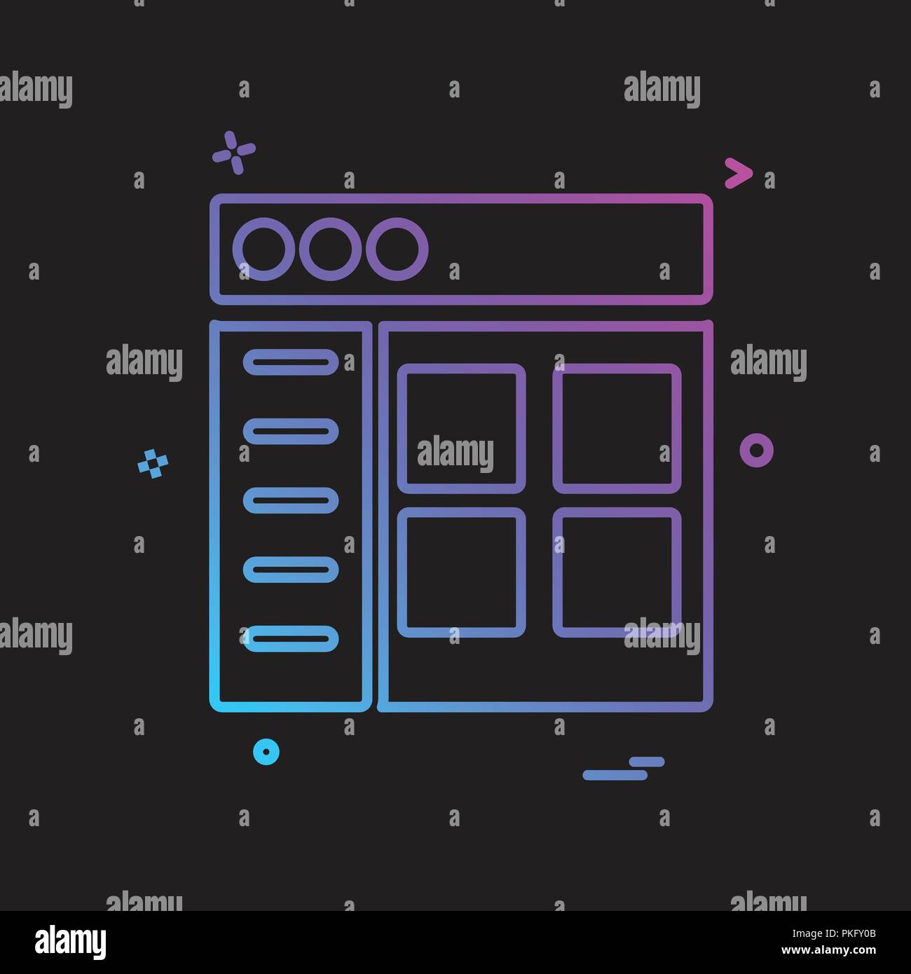 Web layouts icon design vector Stock Vector Image & Art - Alamy