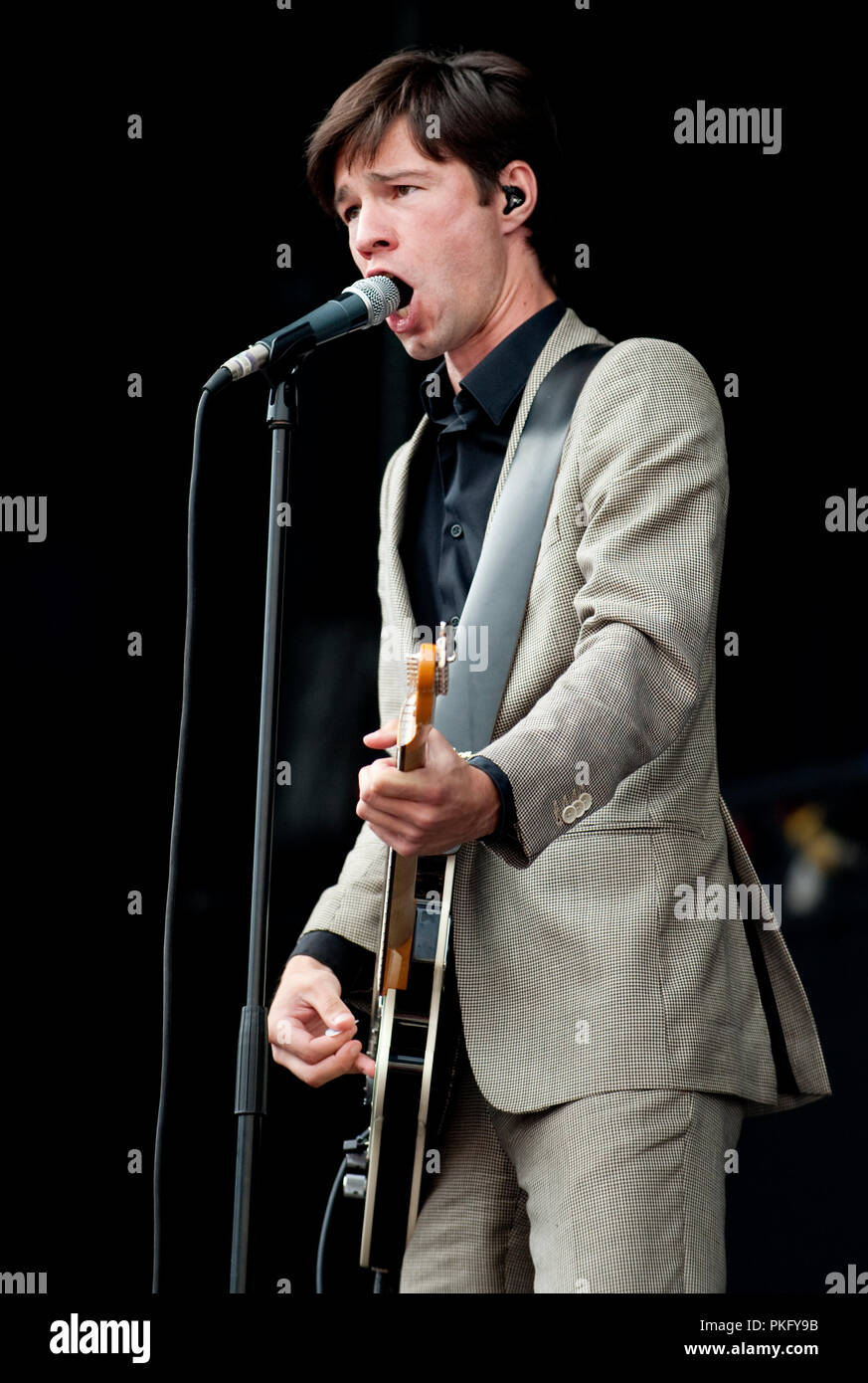 Belgian rock band The Customs at the Suikerrock festival in Tienen ...