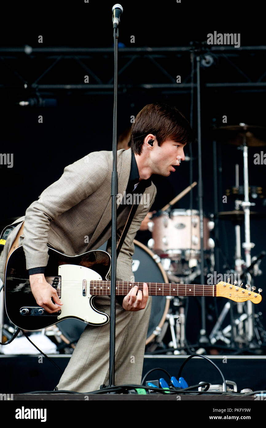 Belgian rock band The Customs at the Suikerrock festival in Tienen ...