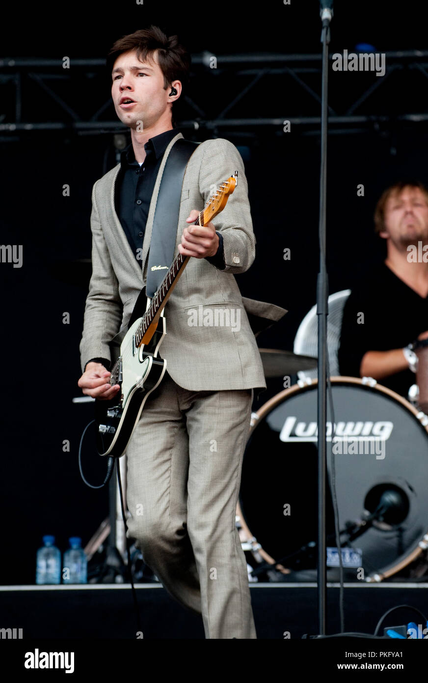 Belgian rock band The Customs at the Suikerrock festival in Tienen ...