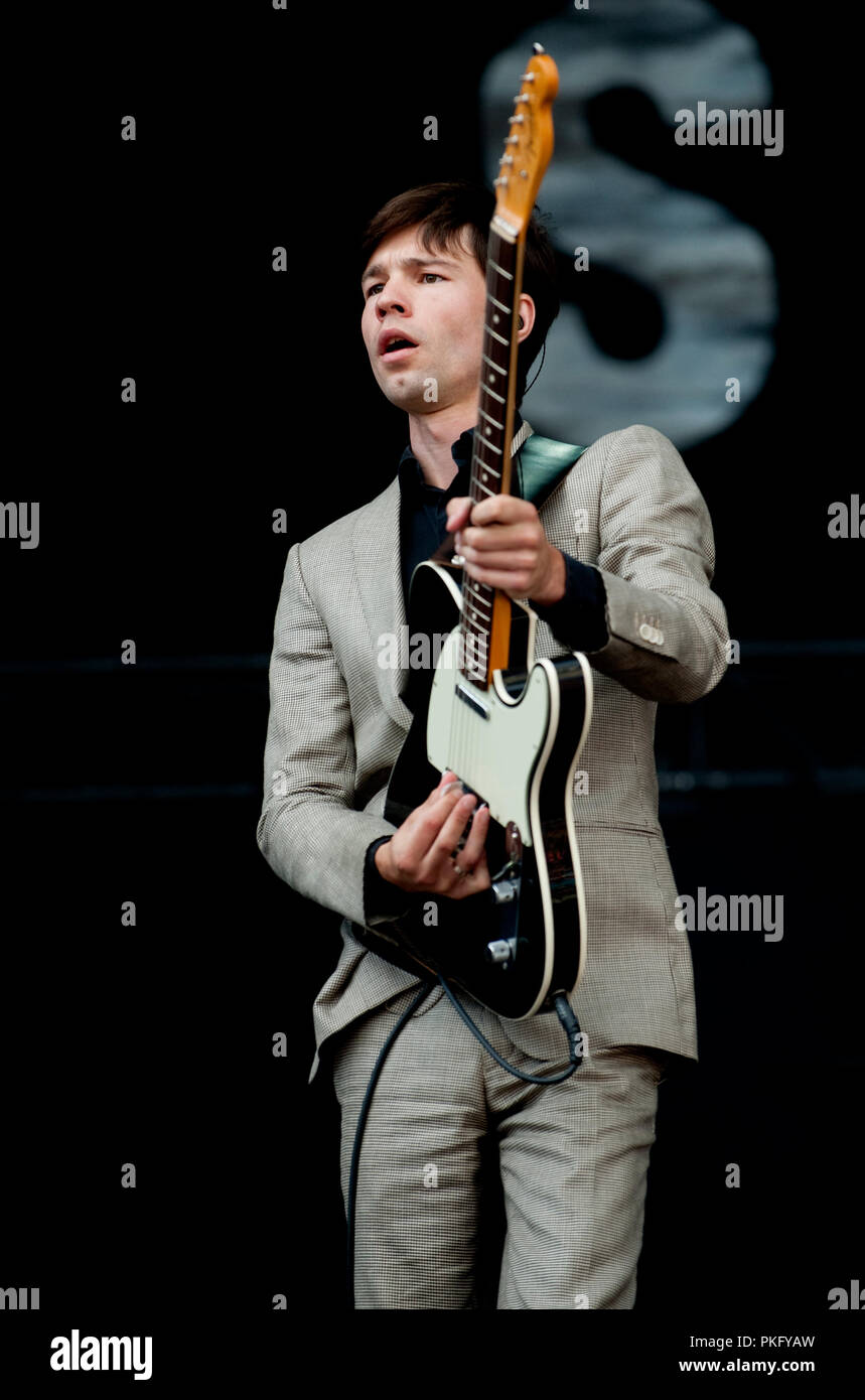 Belgian rock band The Customs at the Suikerrock festival in Tienen ...